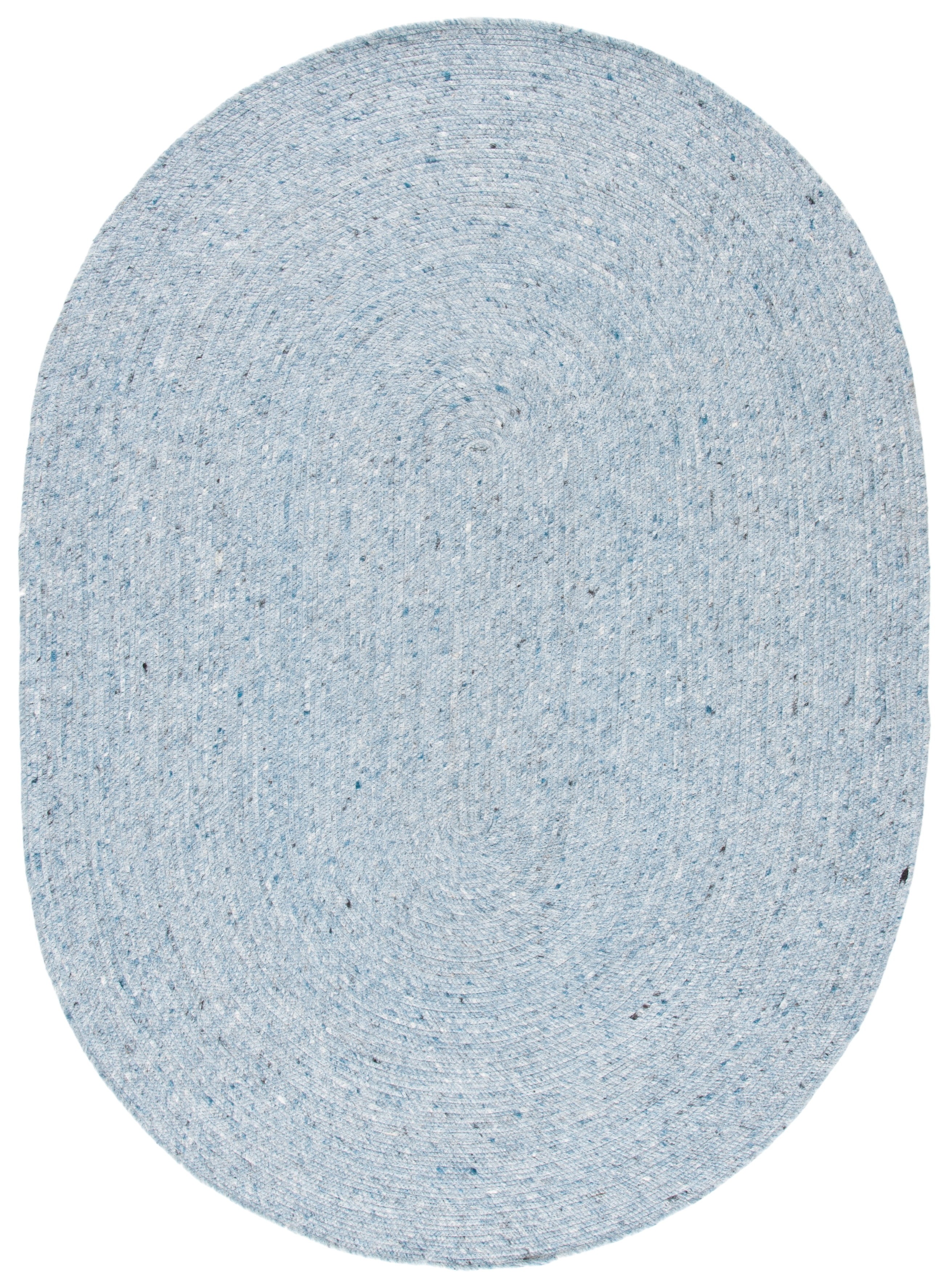 SAFAVIEH Braided Ronan Confetti Solid Area Rug Turquoise 5 x 7 Oval ...