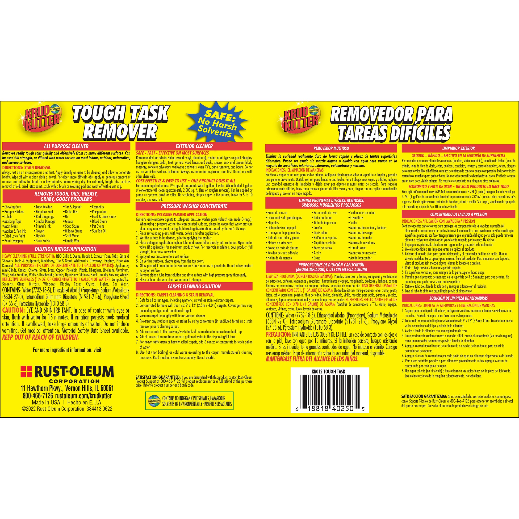 Krud Kutter Clear Tough Task Remover-KR012, 1 Gallon Deals and Price ...