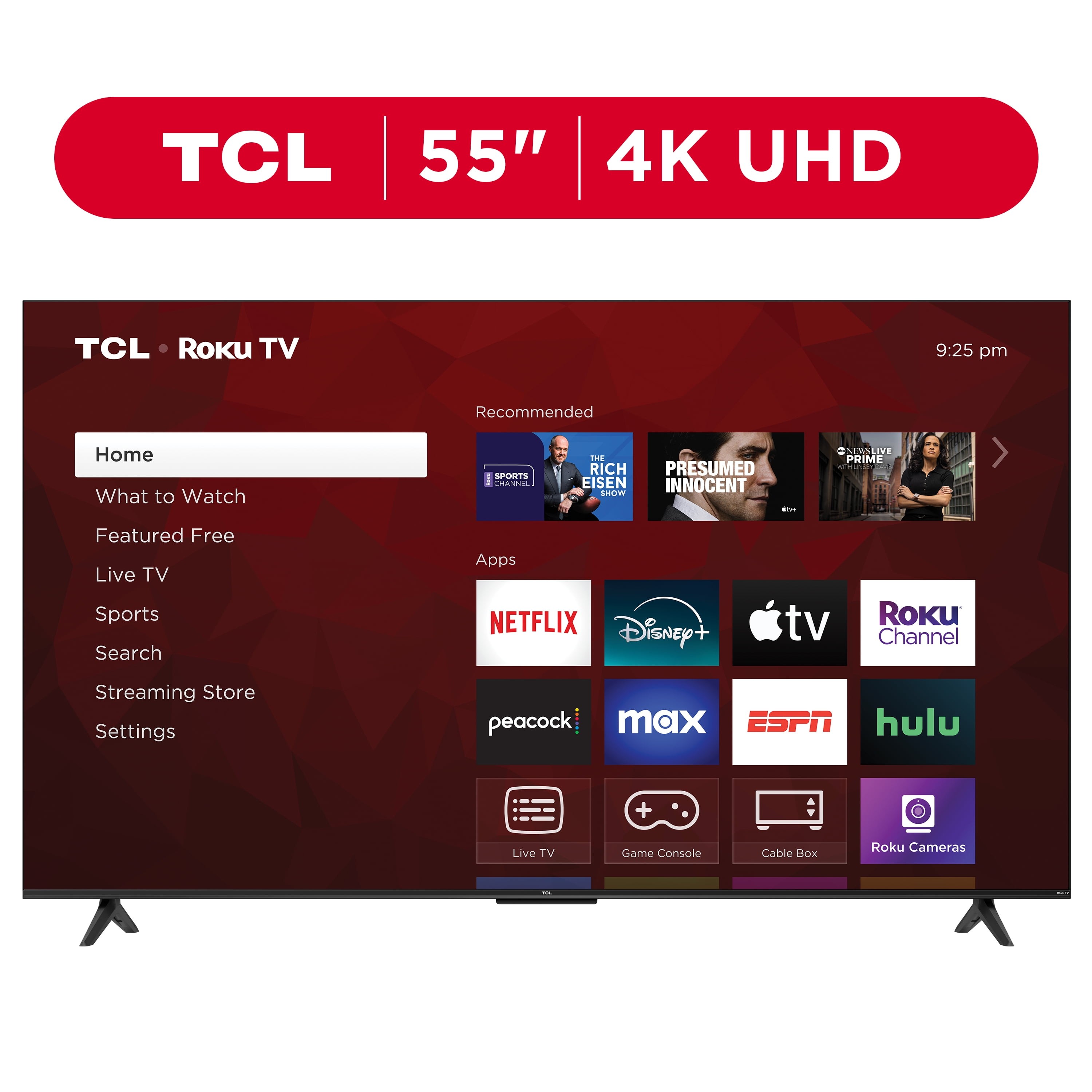 TCL 55” Class S4 (55S451) 4K UHD HDR Smart TV with Roku TV Deals and ...