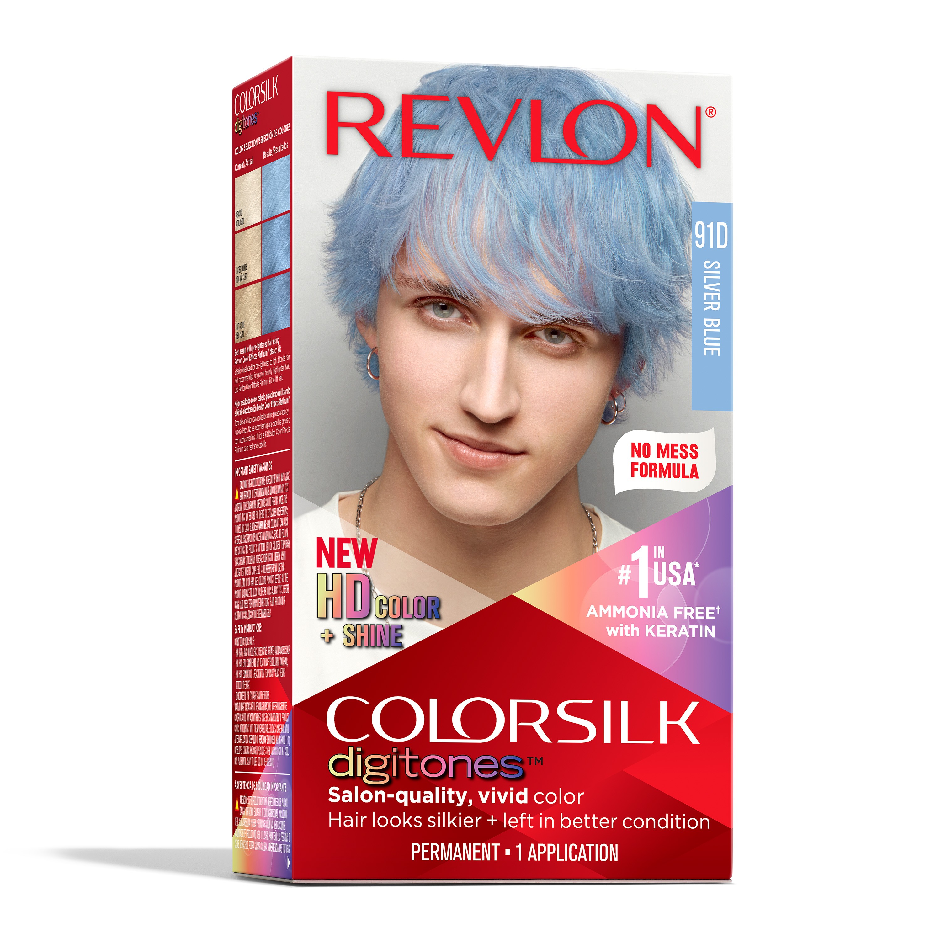 Revlon Permanent Hair Color Colorsilk Digitones with Keratin, 79D ...