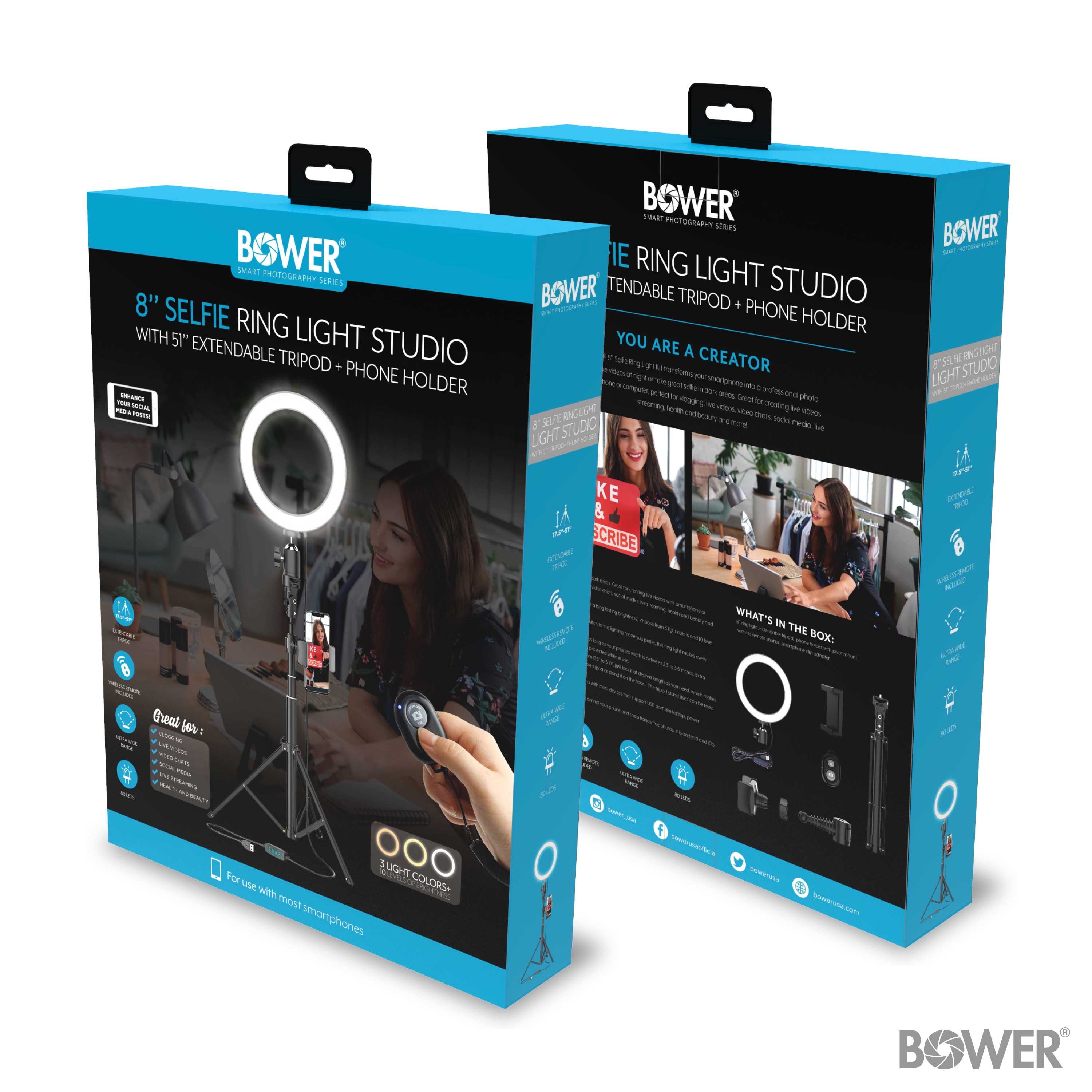 Bower Selfie Ring Studio Light, 8" Best Deals and Price History at ...