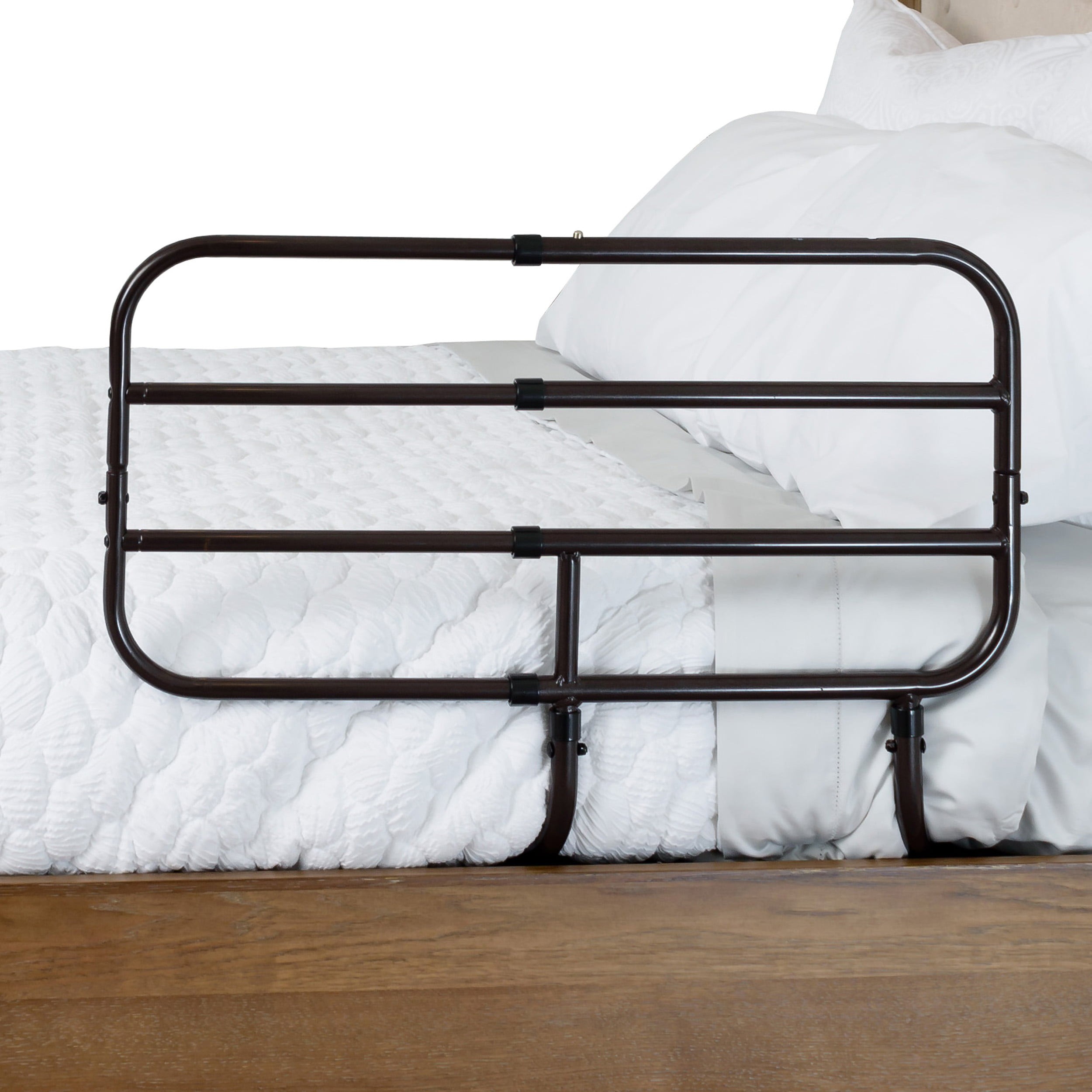 Able Life Bedside Extendable Bed Rail for Elderly, Adjustable Safety ...