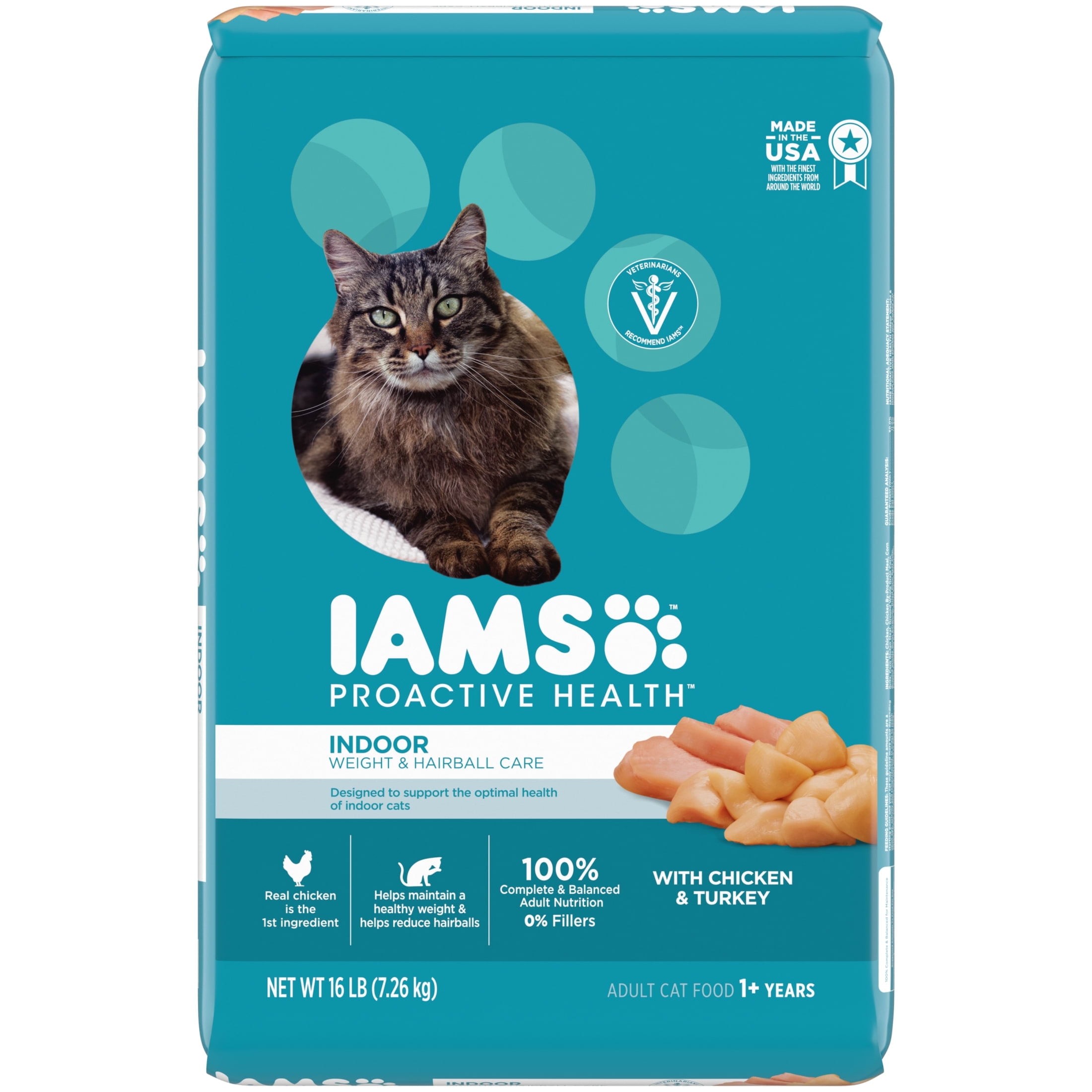 Iams Proactive Health Chicken and Turkey Dry Cat Food, 16 lb Bag Best ...