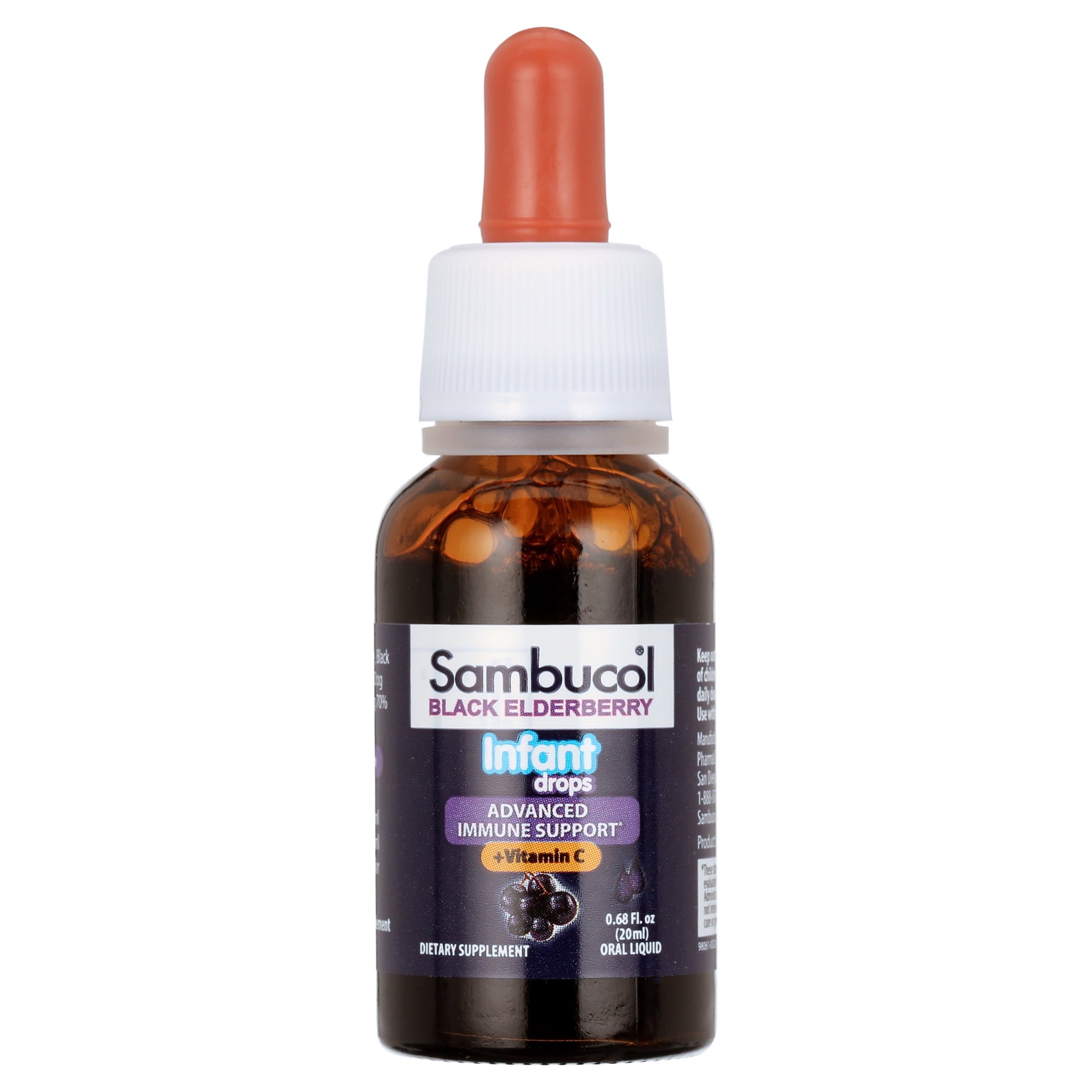 Sambucol Black Elderberry Immune Support Infant Drops with Vitamin C ...