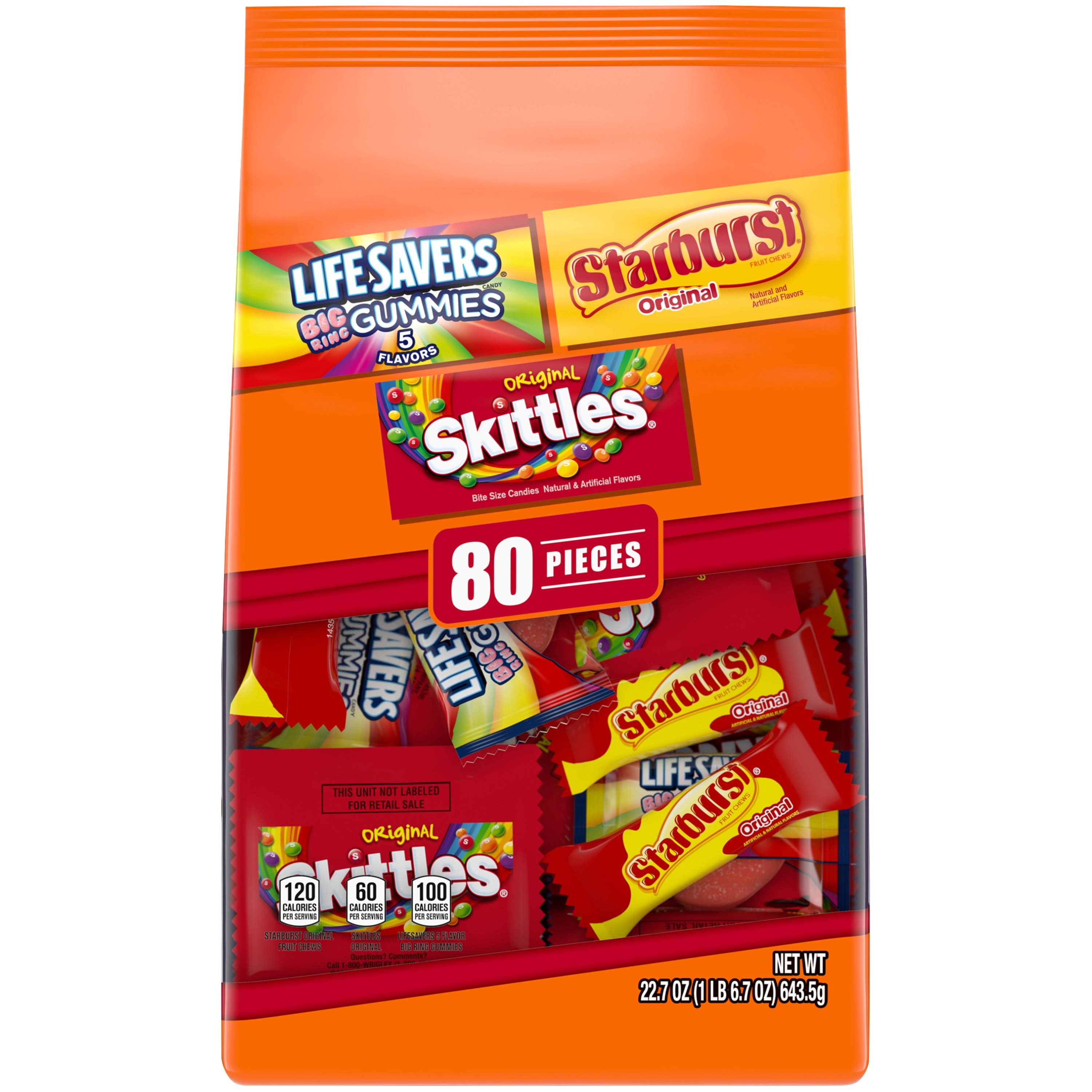 Mars Mixed Skittles, Starburst & Life Savers Chewy Candy Variety Pack ...