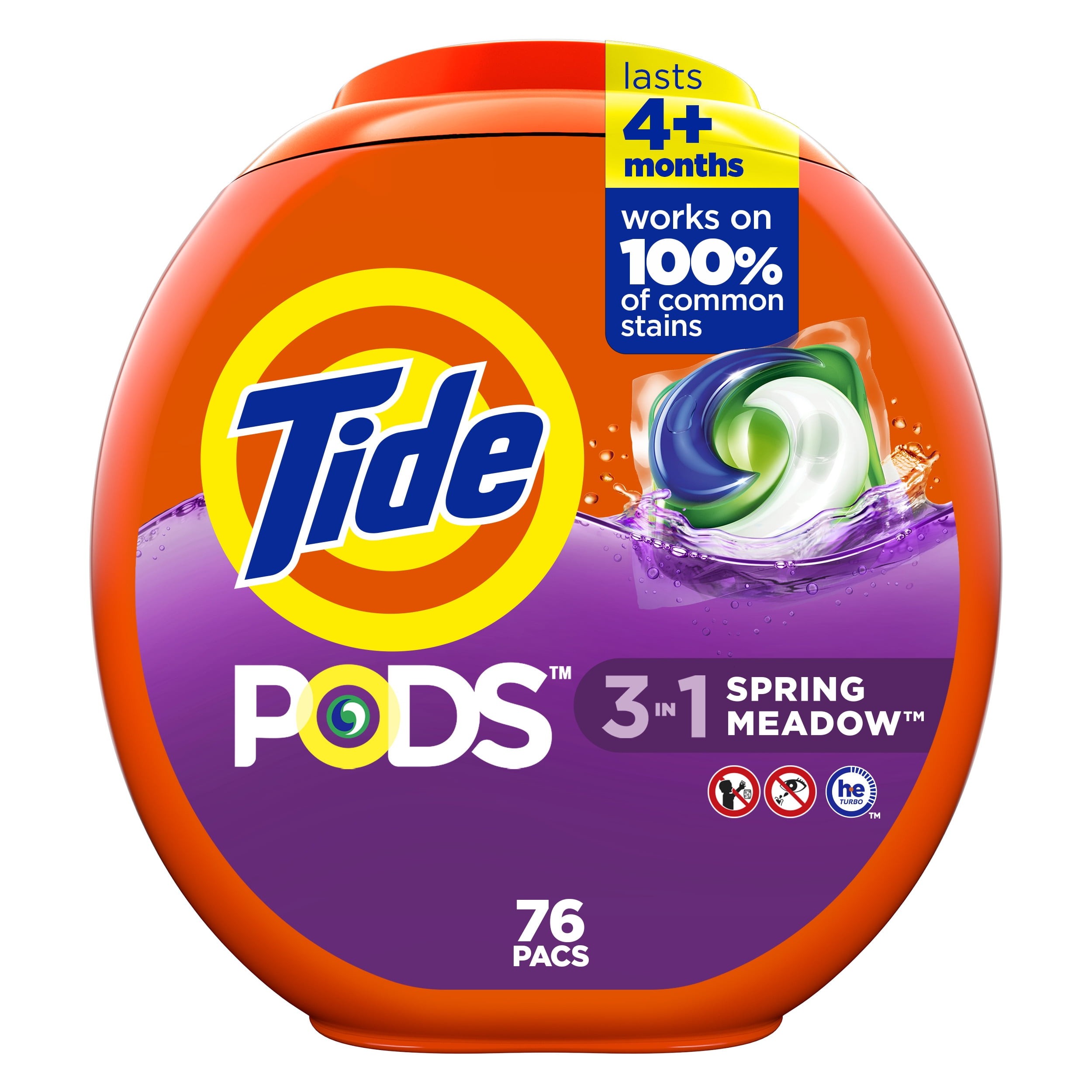 Tide Pods Laundry Detergent Soap Packs, Spring Meadow, 76 Ct Best Deals ...