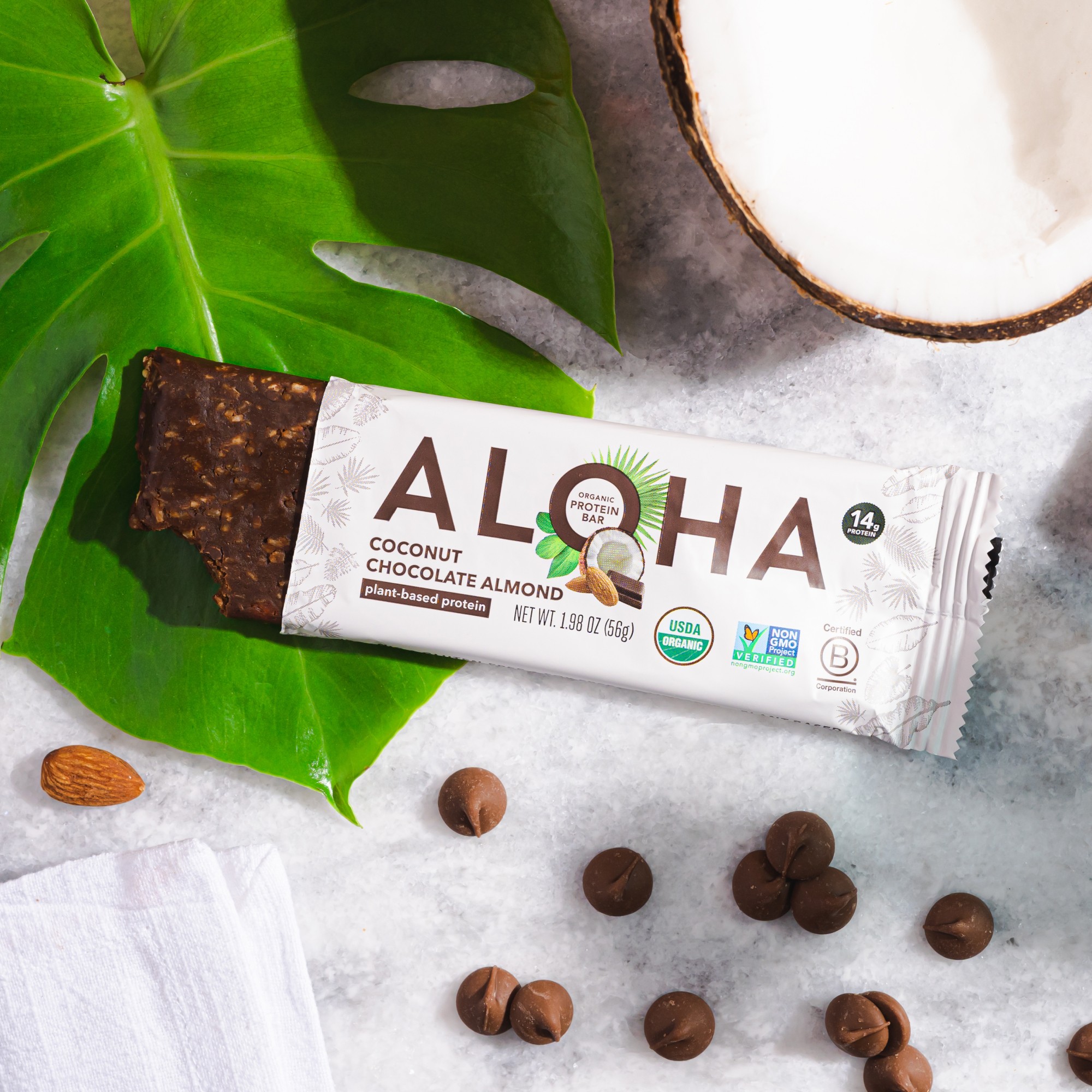 ALOHA, Plant Based Protein Bars, Coconut Chocolate Almond, 12 Ct Best ...