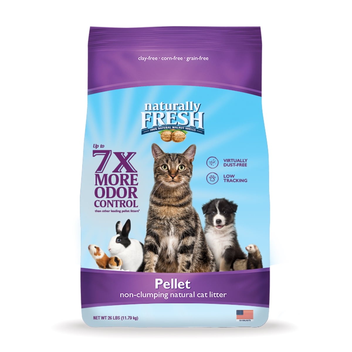 Naturally Fresh Walnut-Based Pellet Non-Clumping Cat Litter 26 lb. Bag ...