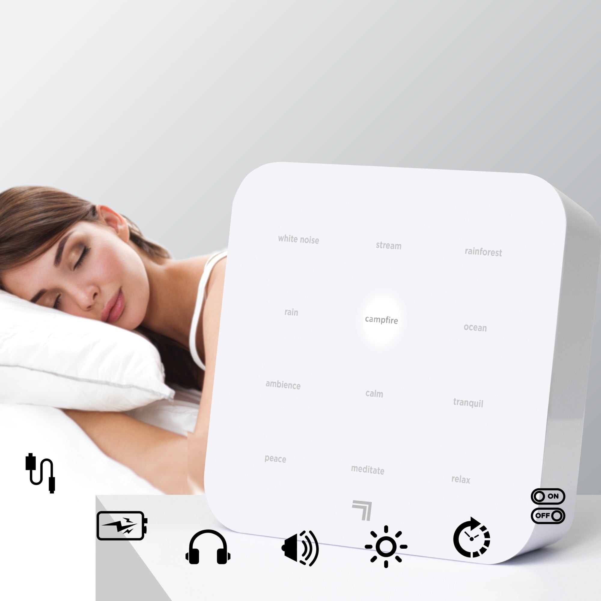Sharper Image® Ultimate Sleep White Noise Sound Machine for Adults and ...