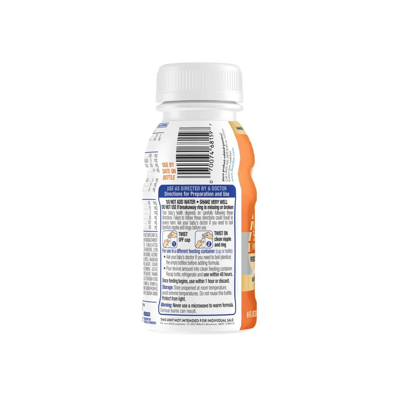 Similac 360 Total Care Sensitive Infant Formula, Ready-to-Feed 8-fl-oz ...