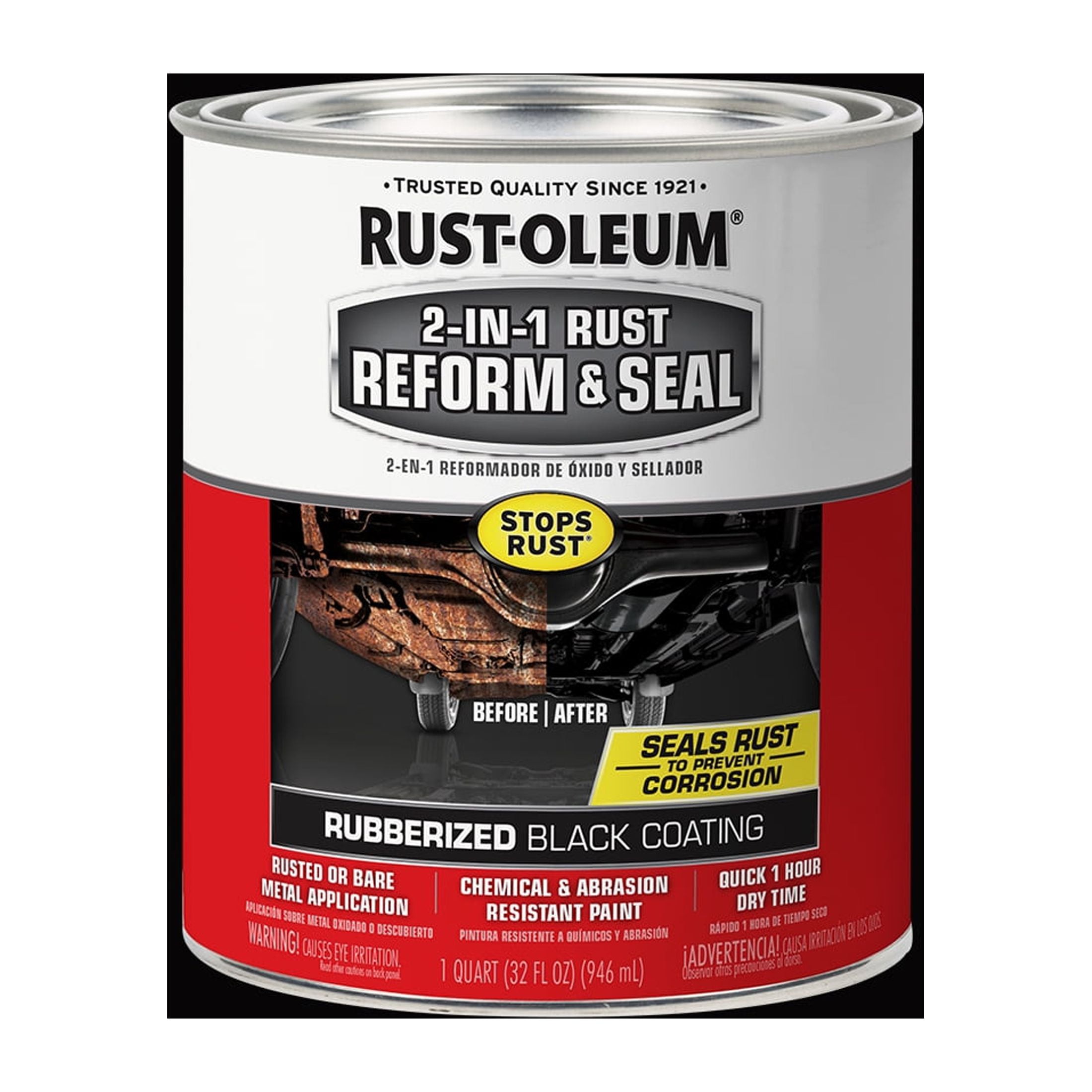 Black, Rust-Oleum Stops Rust Reform and Seal-344763, Quart Best Deals ...
