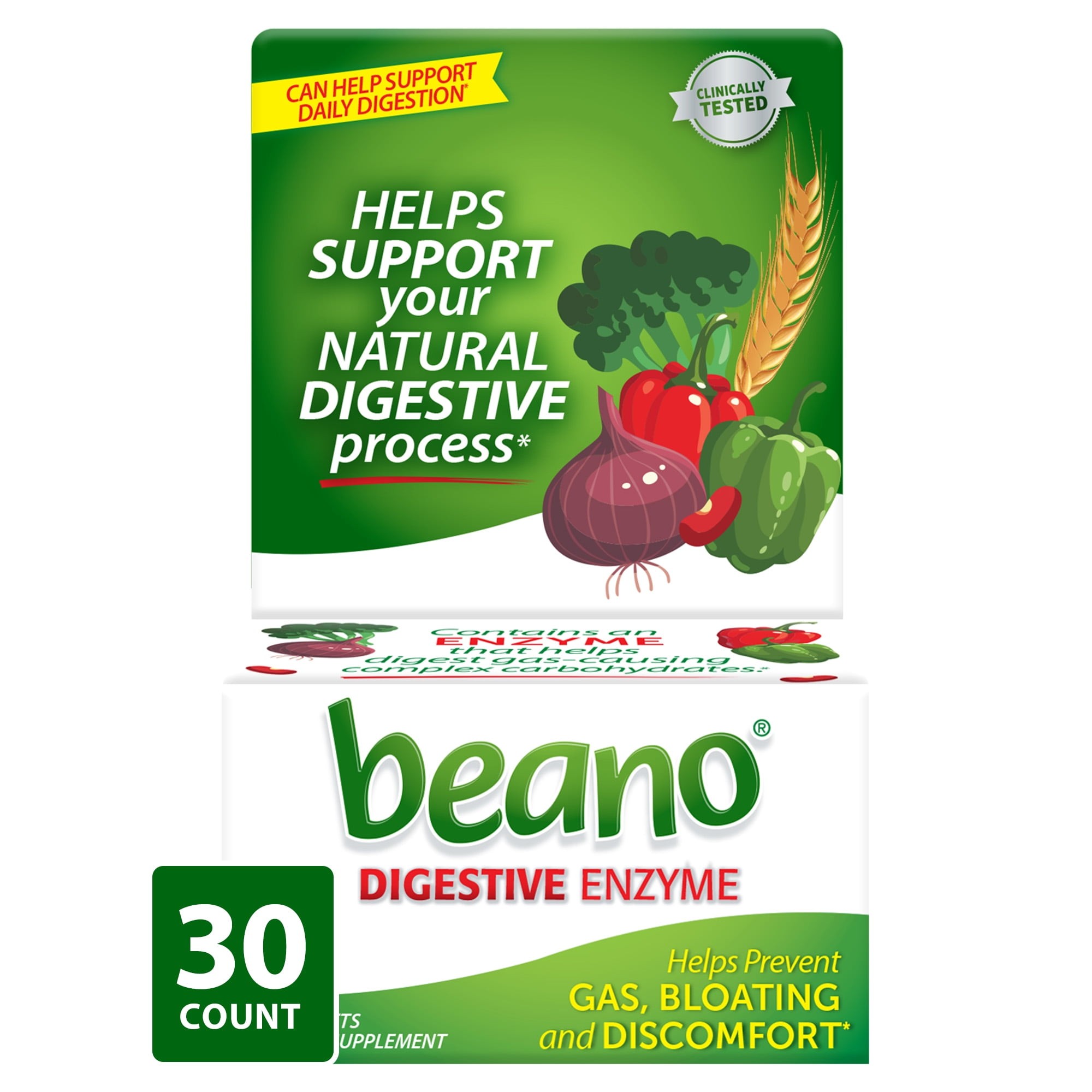 Beano Digestive Enzyme, Gas Prevention & Digestive Enzyme Supplement ...