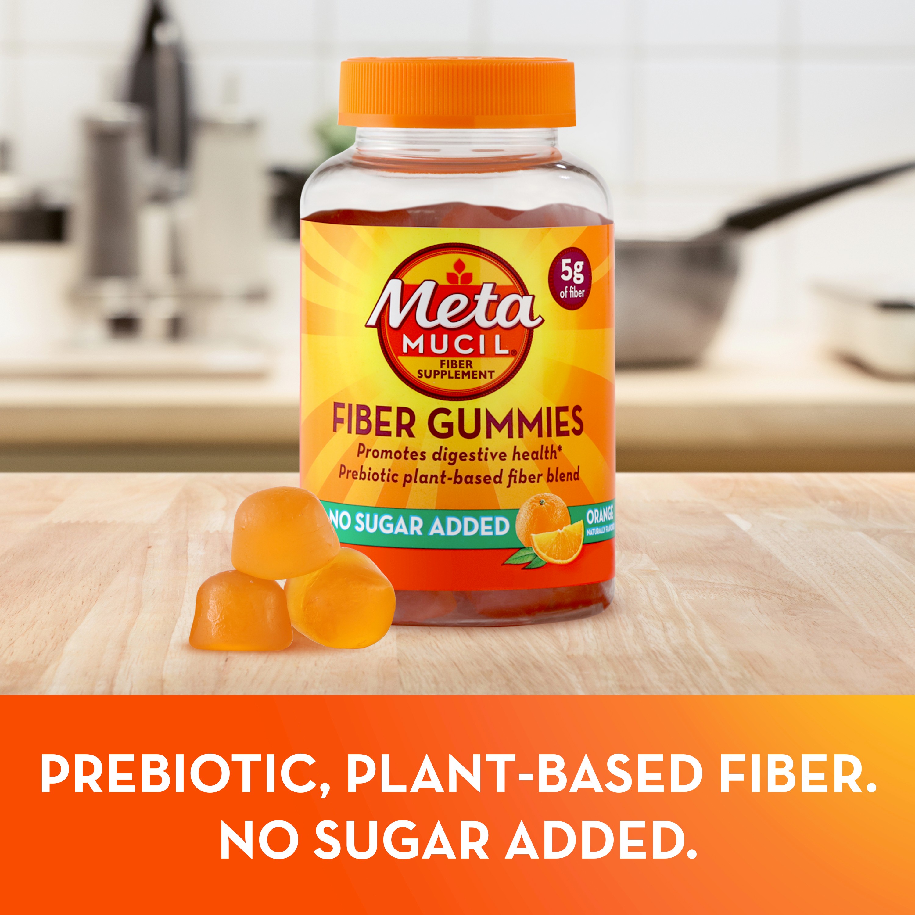 Metamucil Daily Fiber Supplement, Fiber Gummies for Digestive Health ...