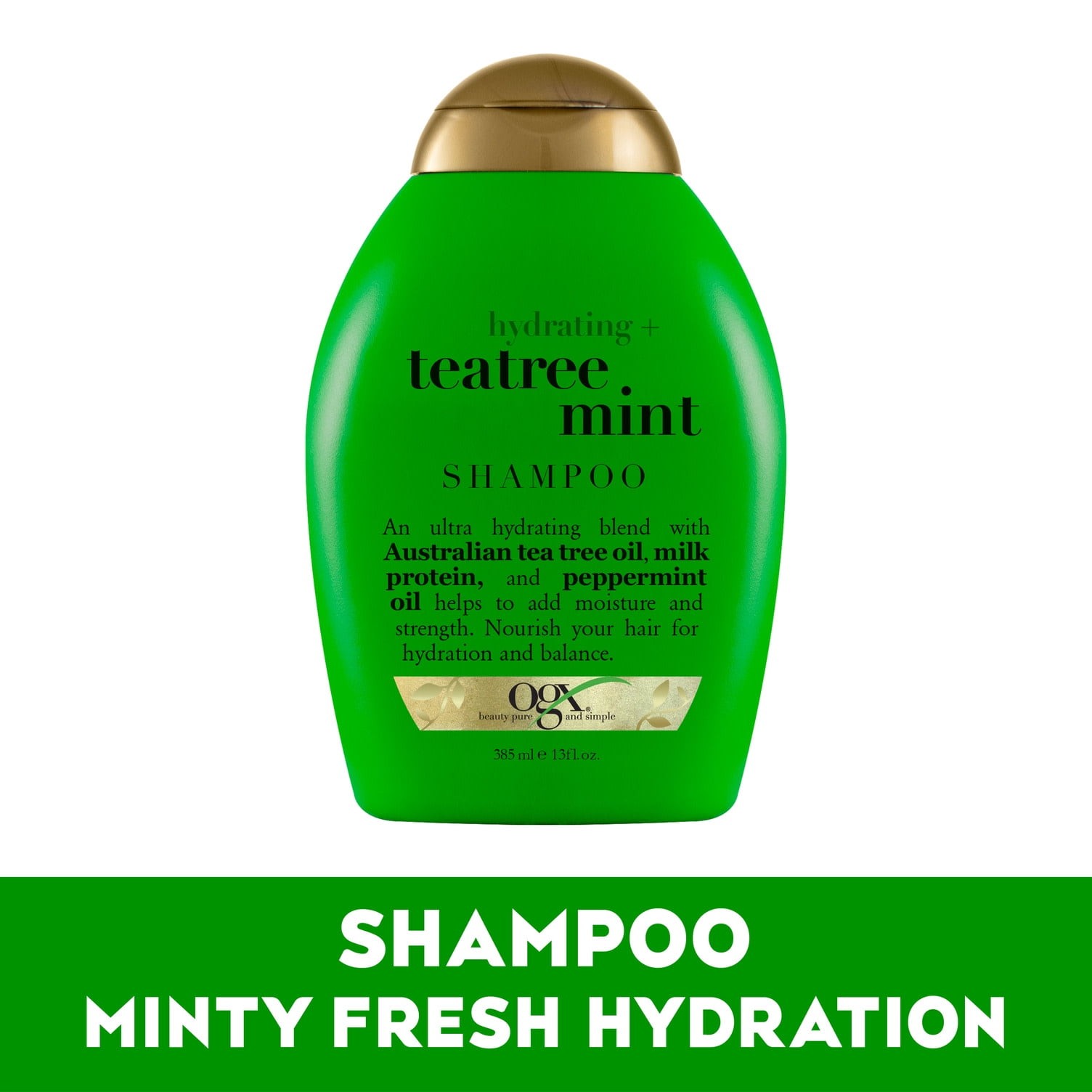 OGX Hydrating + Tea Tree Mint Shampoo, Nourishing & Invigorating Scalp ...