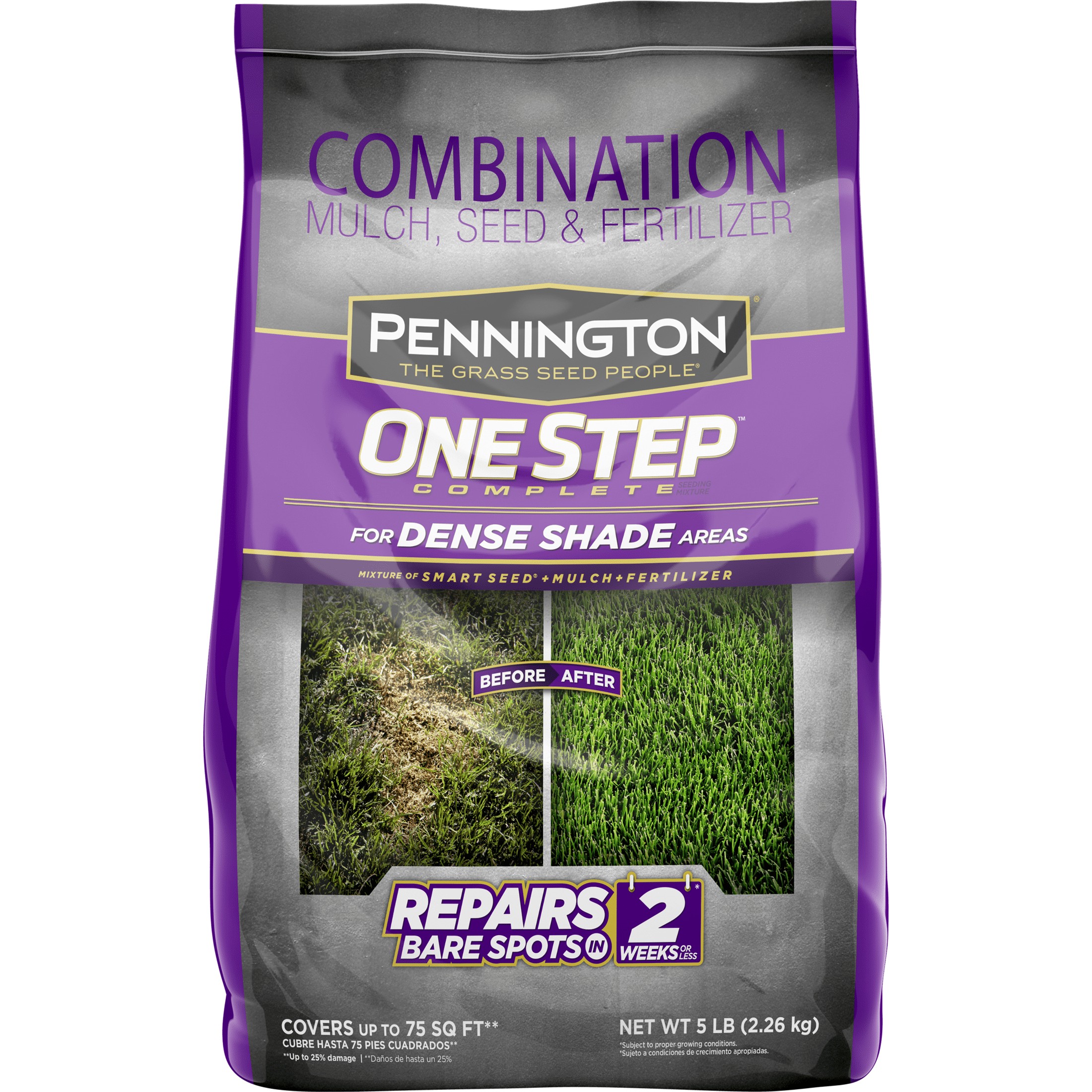 Pennington One Step Complete Dense Shade Patch & Repair Grass Seed Mix ...