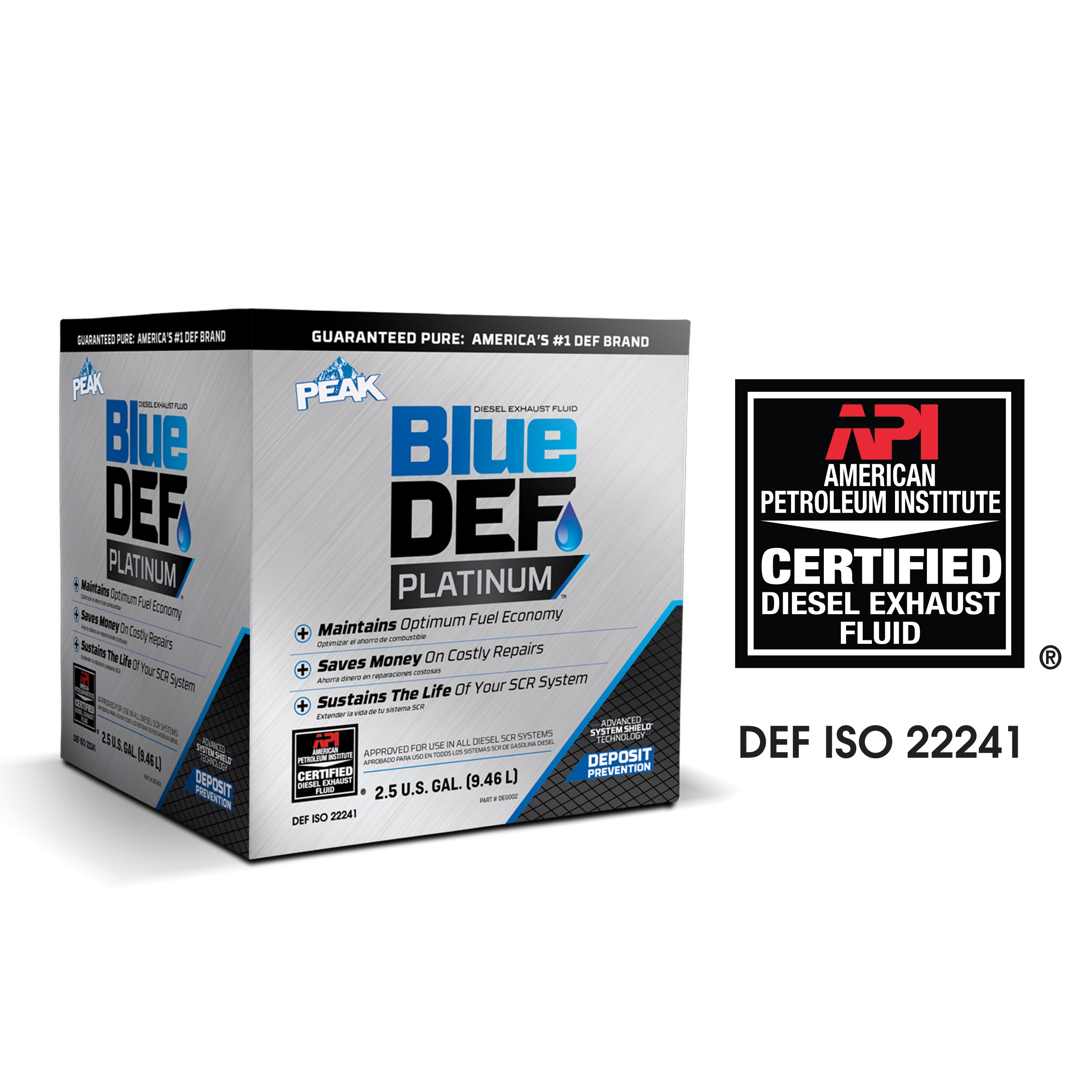BlueDEF PLATINUM Diesel Exhaust Fluid 2.5 Gal Box - for Diesel Vehicles ...