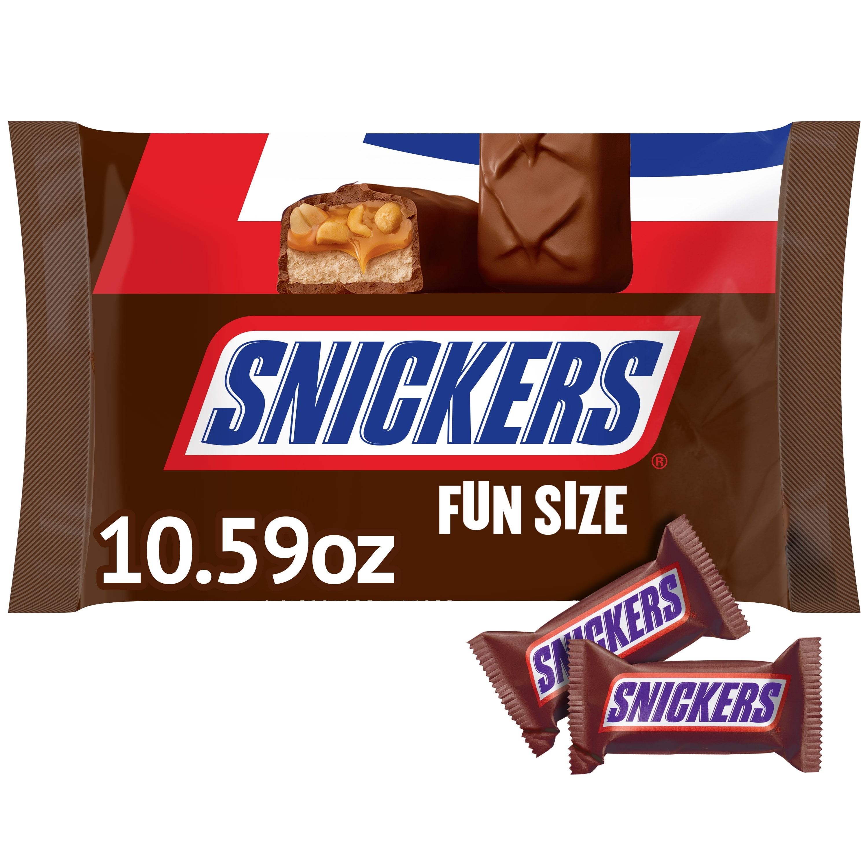 Snickers Fun Size Chocolate Candy Bars - 10.59 oz Bag Deals and Price ...