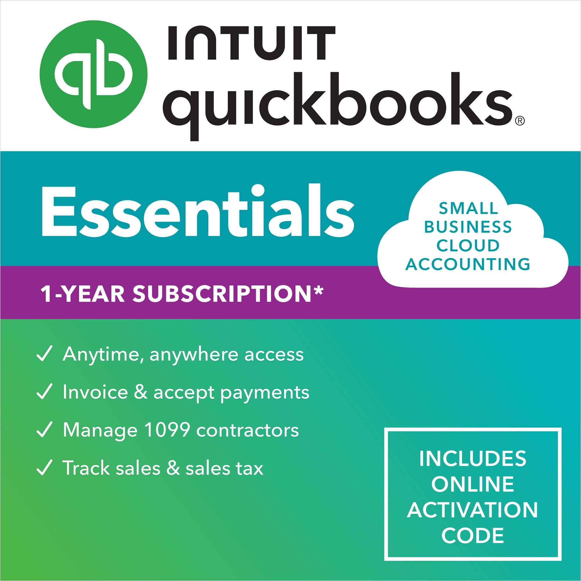 Intuit Quickbooks Online Essentials 2024 1-Year Subscription Deals and ...