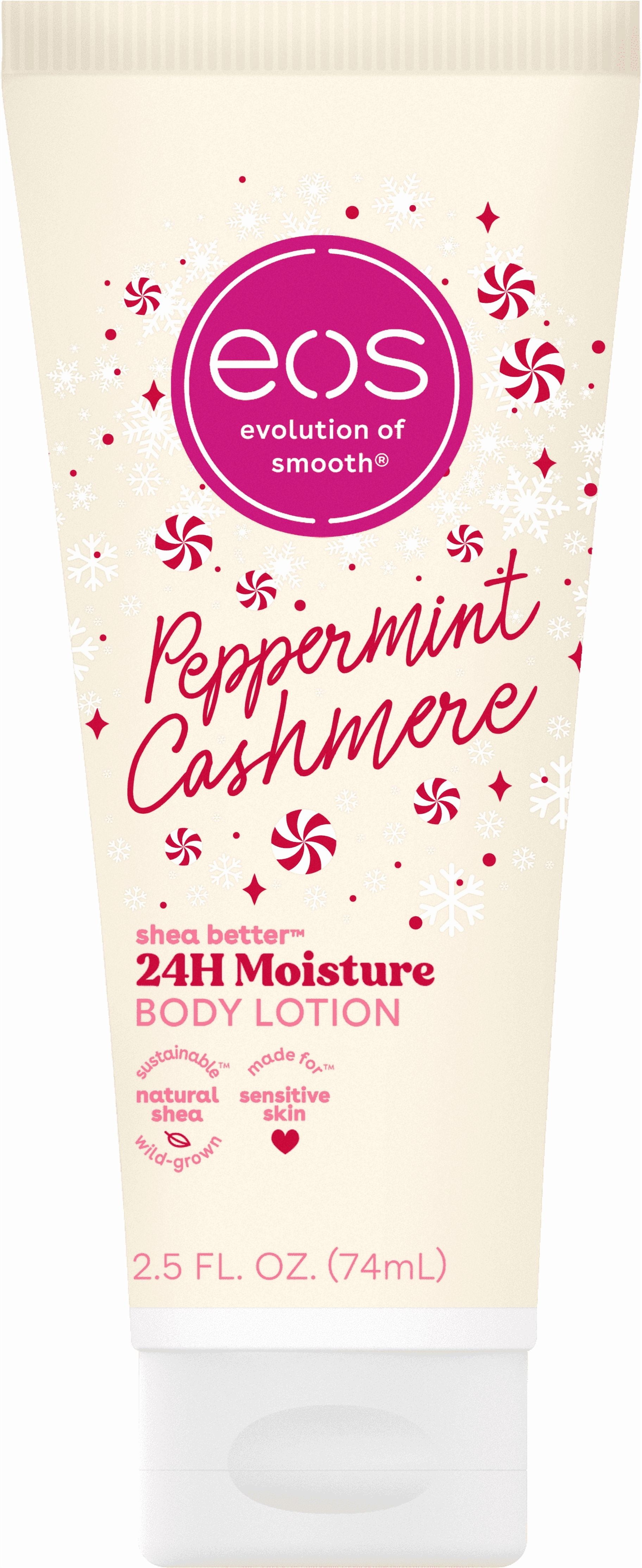eos Travel Shea Better 24H Moisture Body Lotion, Peppermint Cashmere, 2 ...