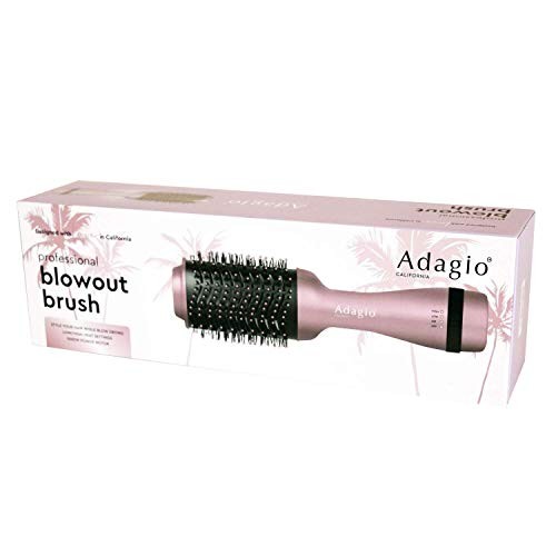 Adagio California Blowout Brush: 2-in-1 Hot Air Brush Styler and Dryer - Negative Ion Round ...