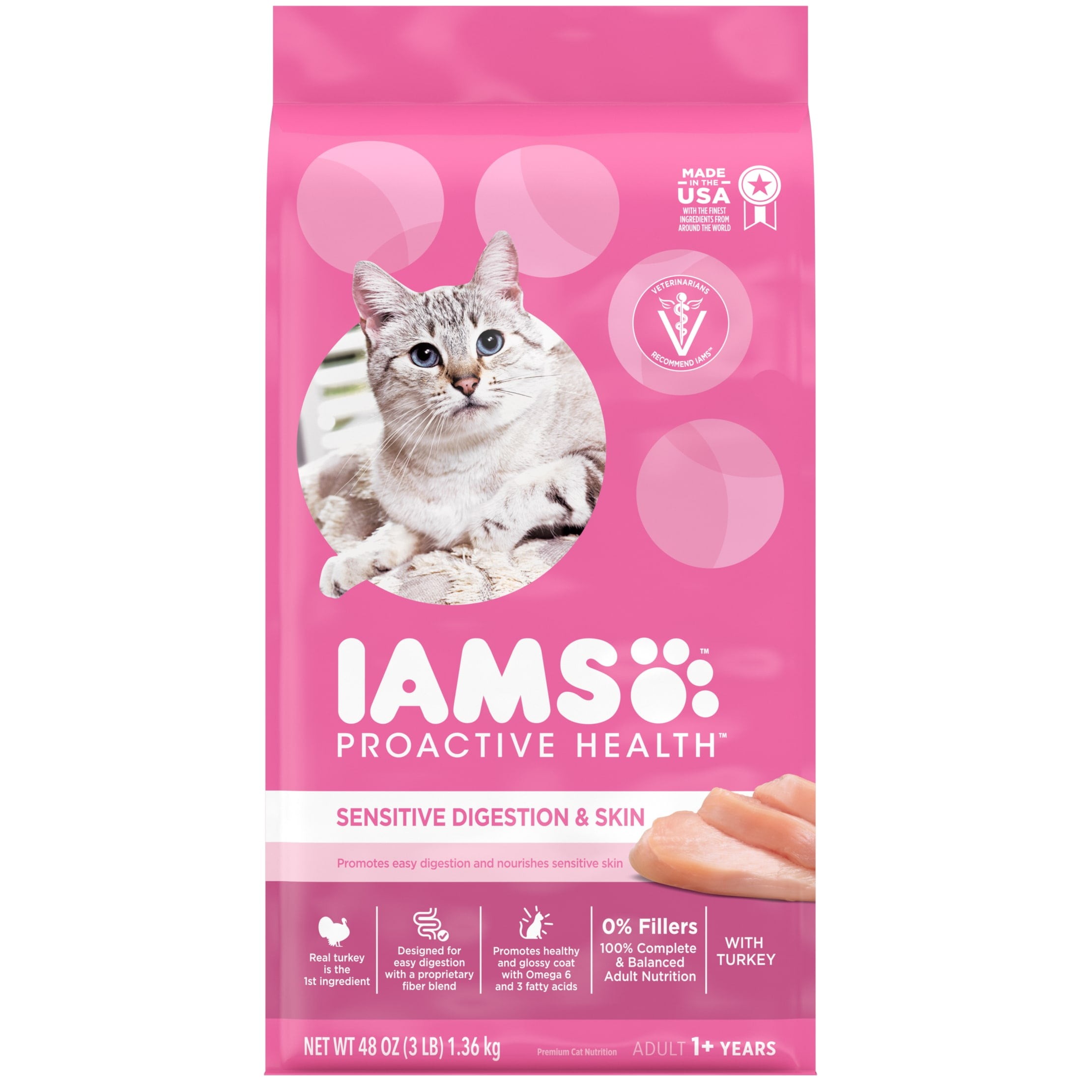 Iams Proactive Health Turkey Dry Cat Food, 3 Lb Bag Deals and Price ...