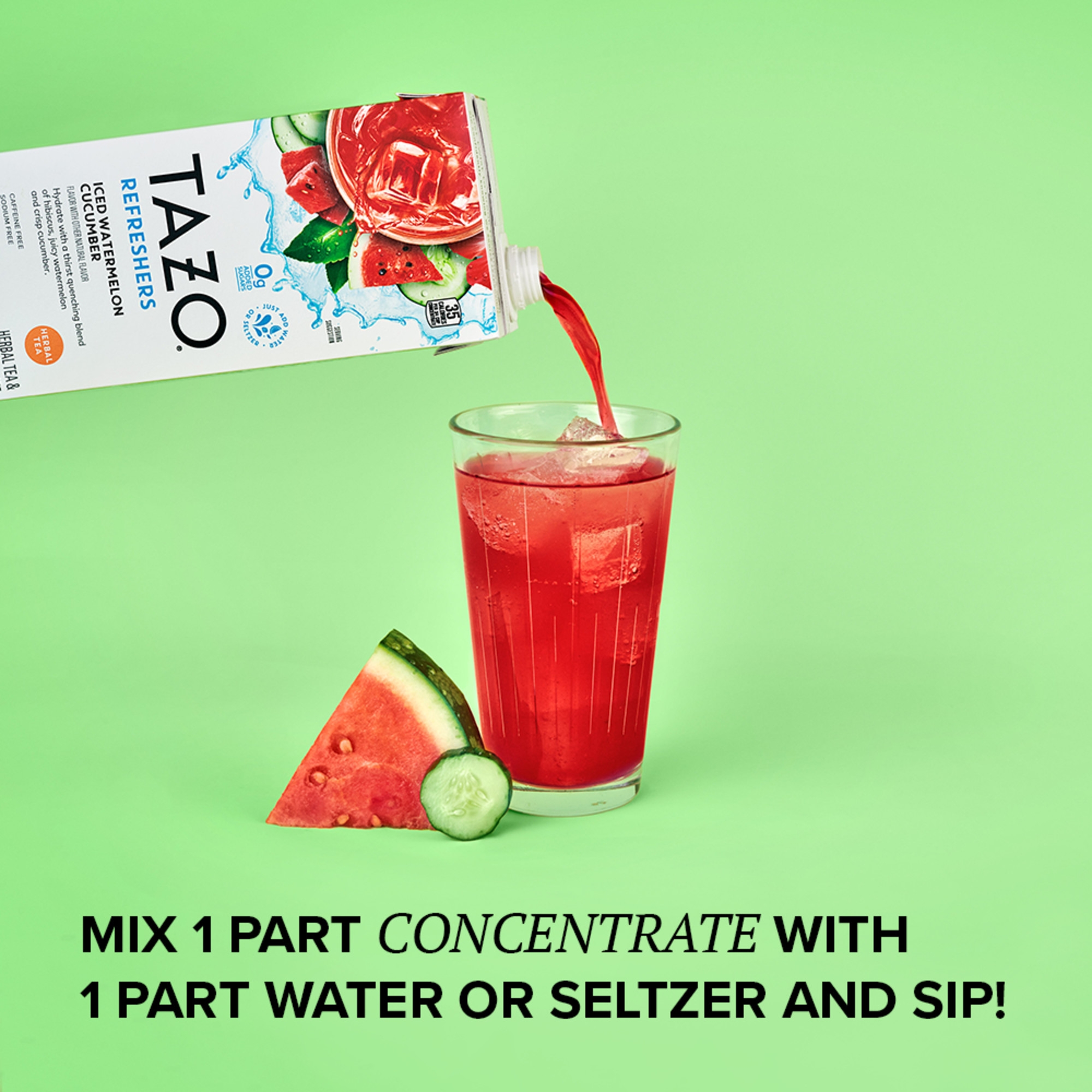 TAZO Refreshers Iced Herbal Tea Mix Herbal Tea, Watermelen Cucumber ...