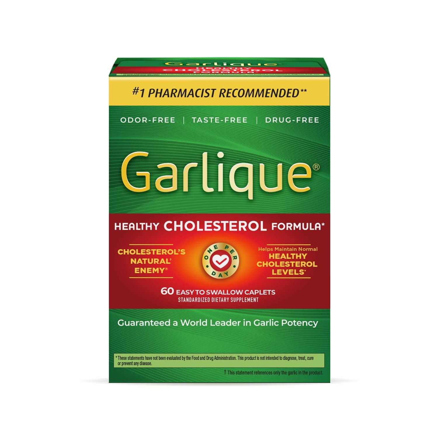 Garlique Healthy Cholesterol Support Supplement, Odor Free Garlic, 5000 ...