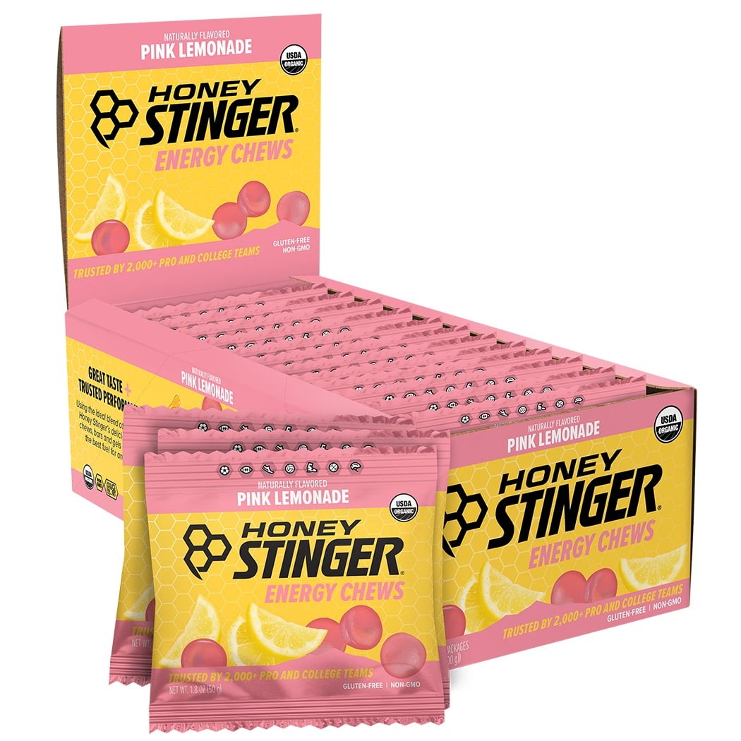 Honey Stinger Organic Gluten-Free Energy Chews, Pink Lemonade, 1.8 oz ...