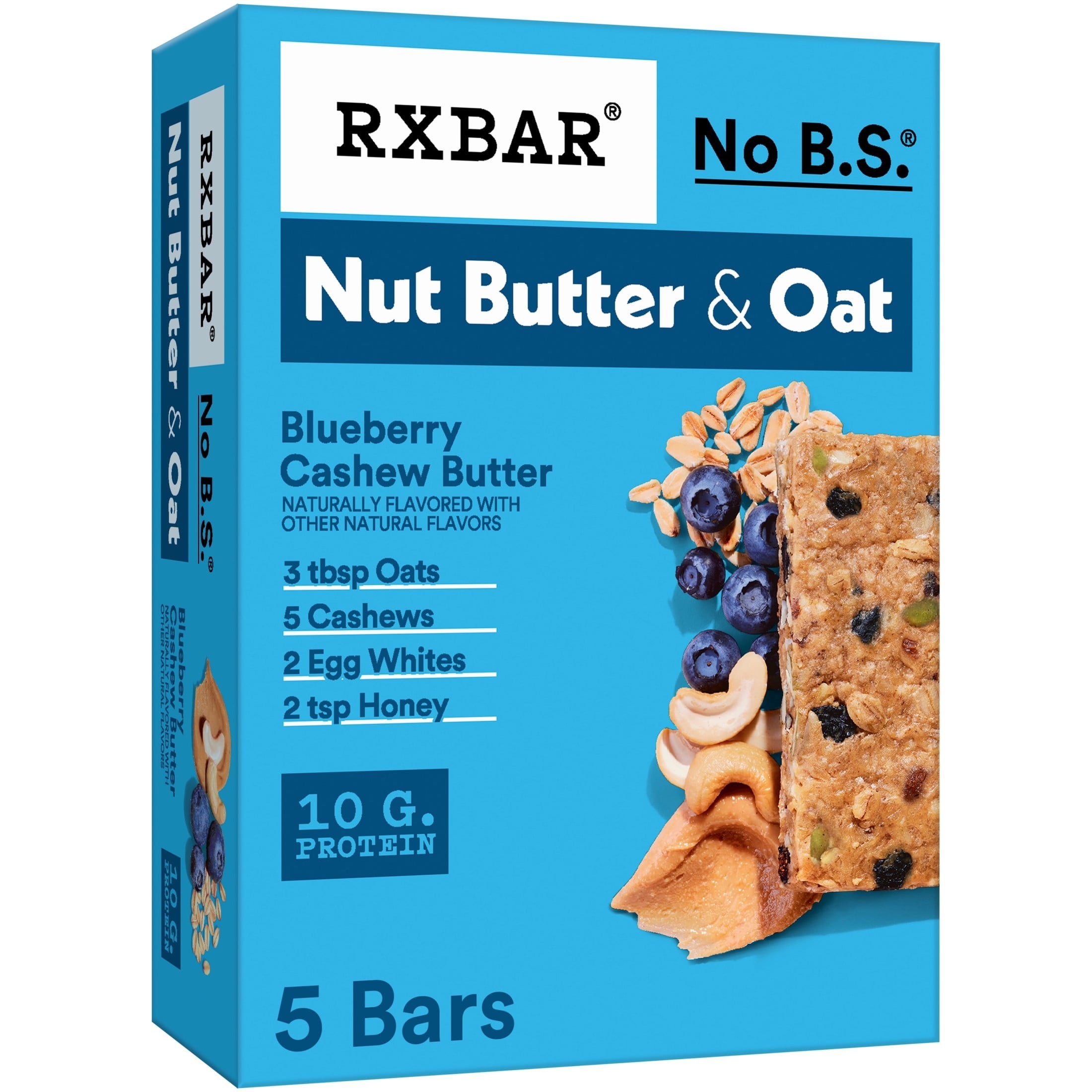 RXBAR Nut Butter and Oat Protein Bars Gluten-Free, Blueberry Cashew ...