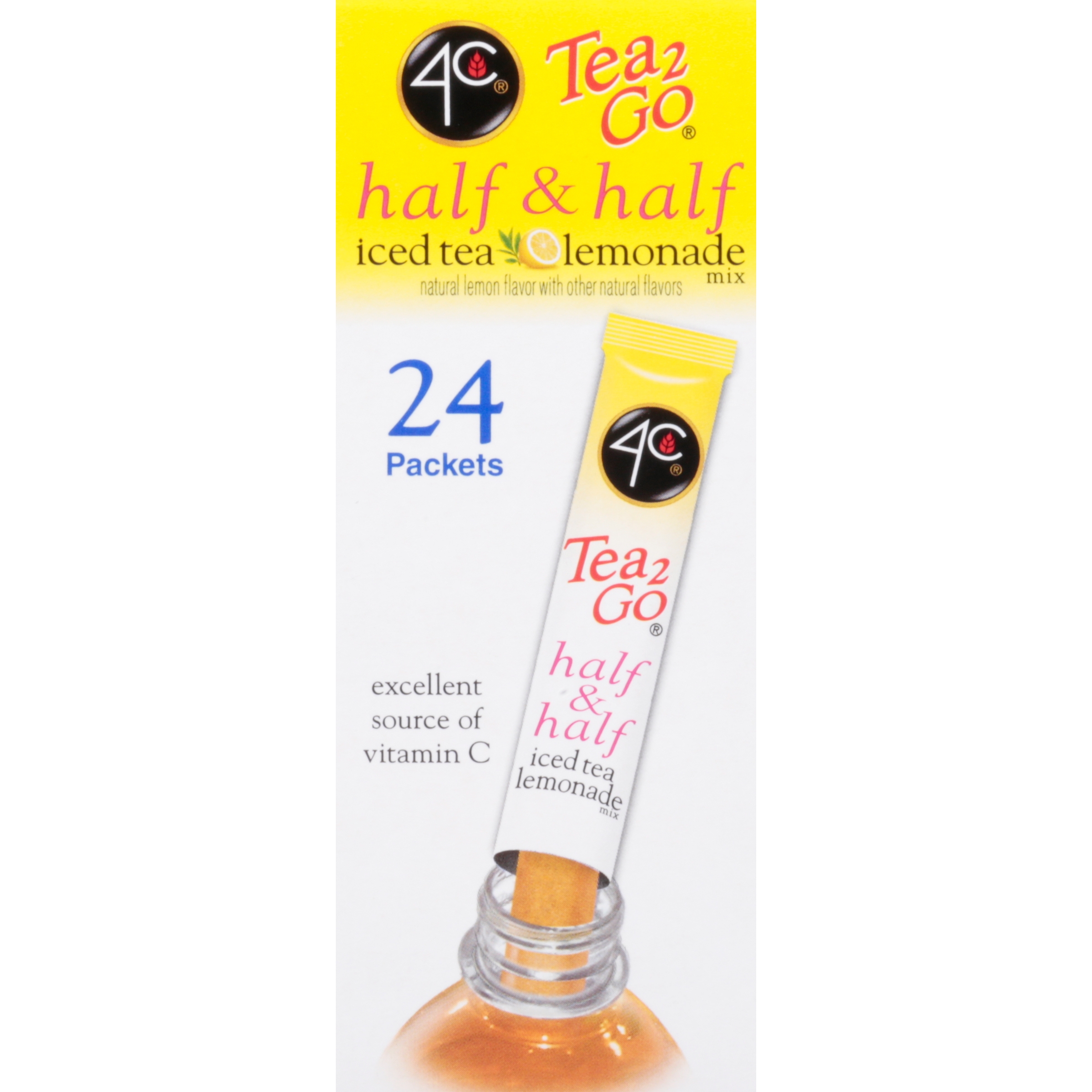 4C Totally Light Half, & Half Lemonade Iced Tea Mix, 1.5 oz, 24 Packets ...