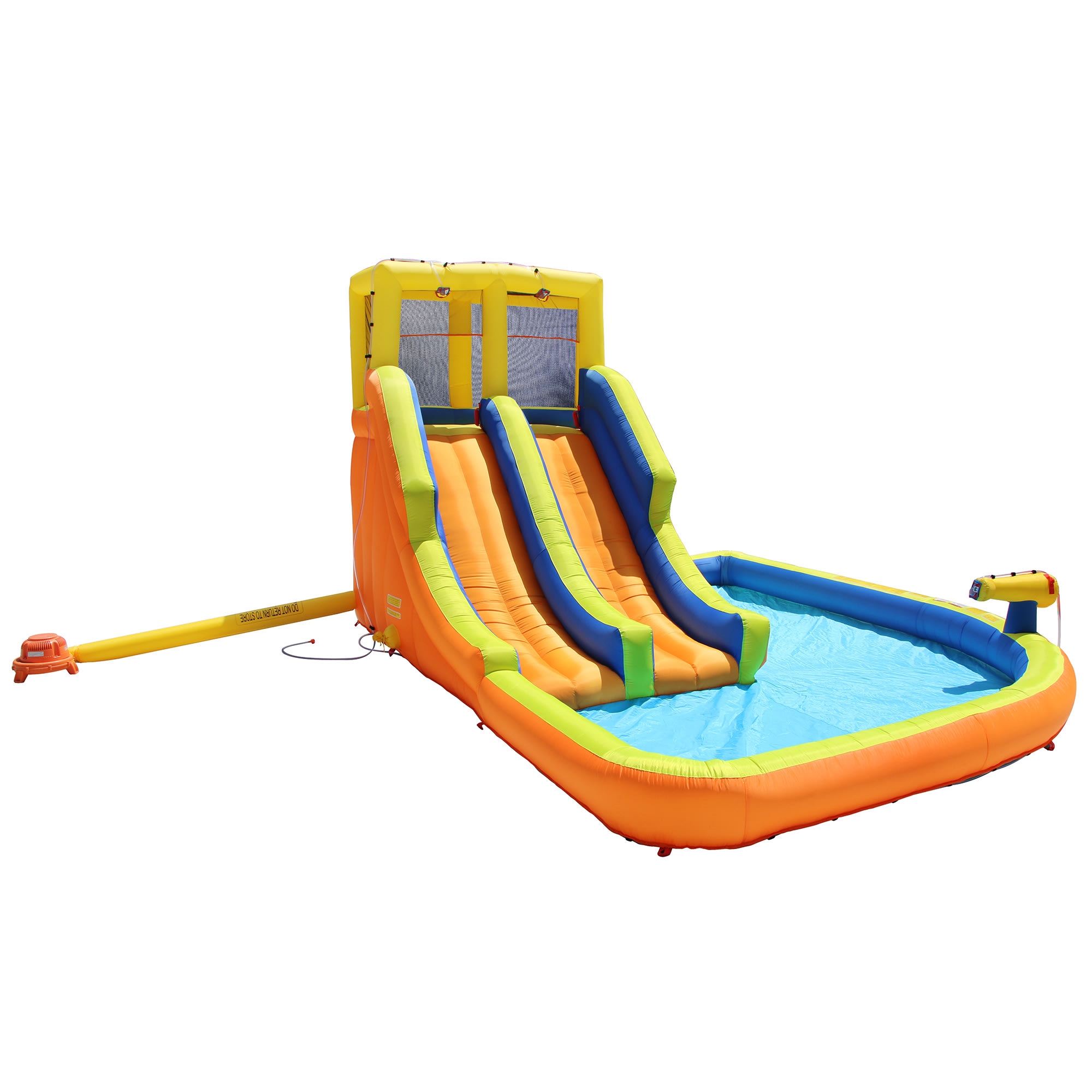 Banzai Double Drench Inflatable Water Park, 15' x11'5" x 8'4" Outdoor ...