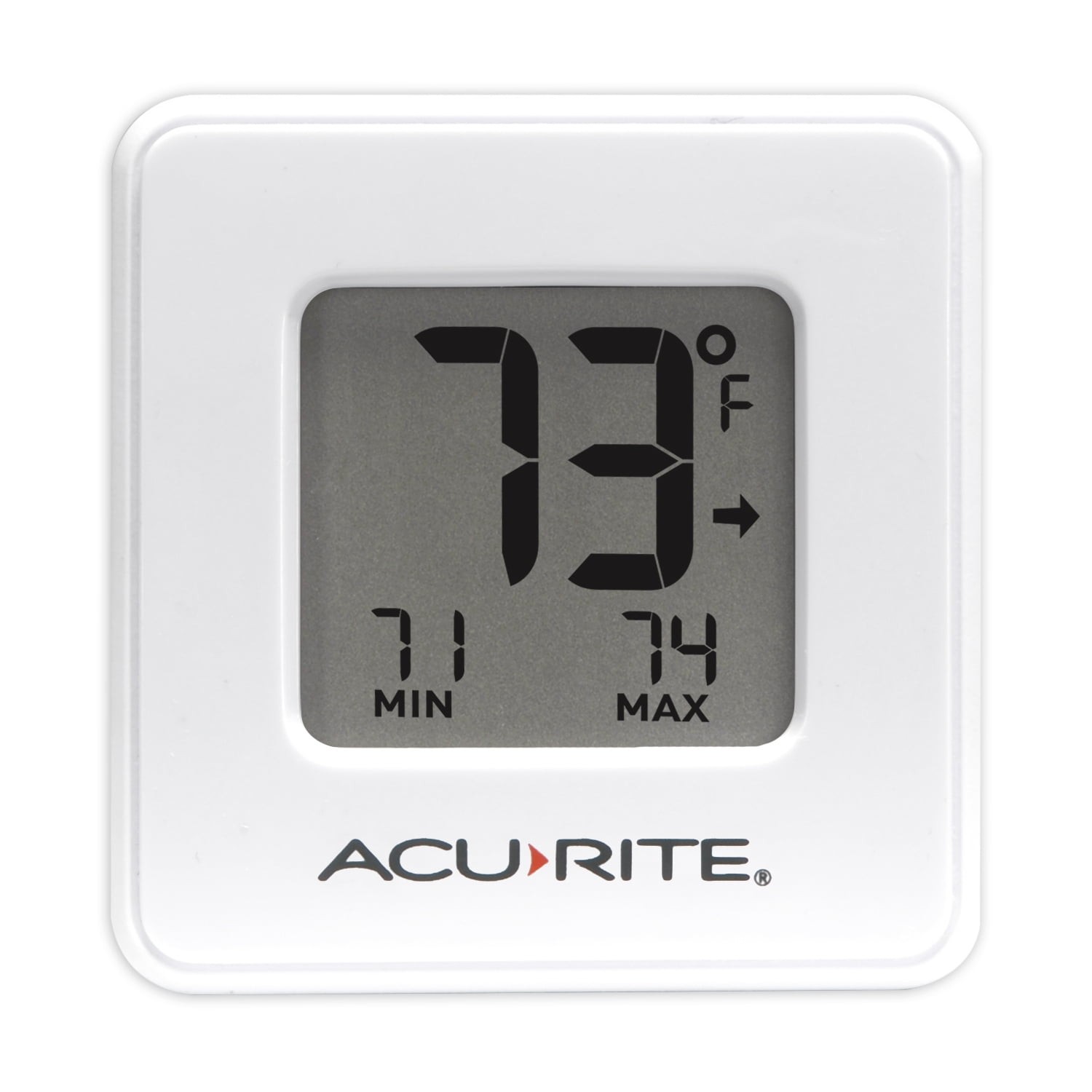 Acurite White Digital Indoor Thermometer with Compact Display, Battery ...