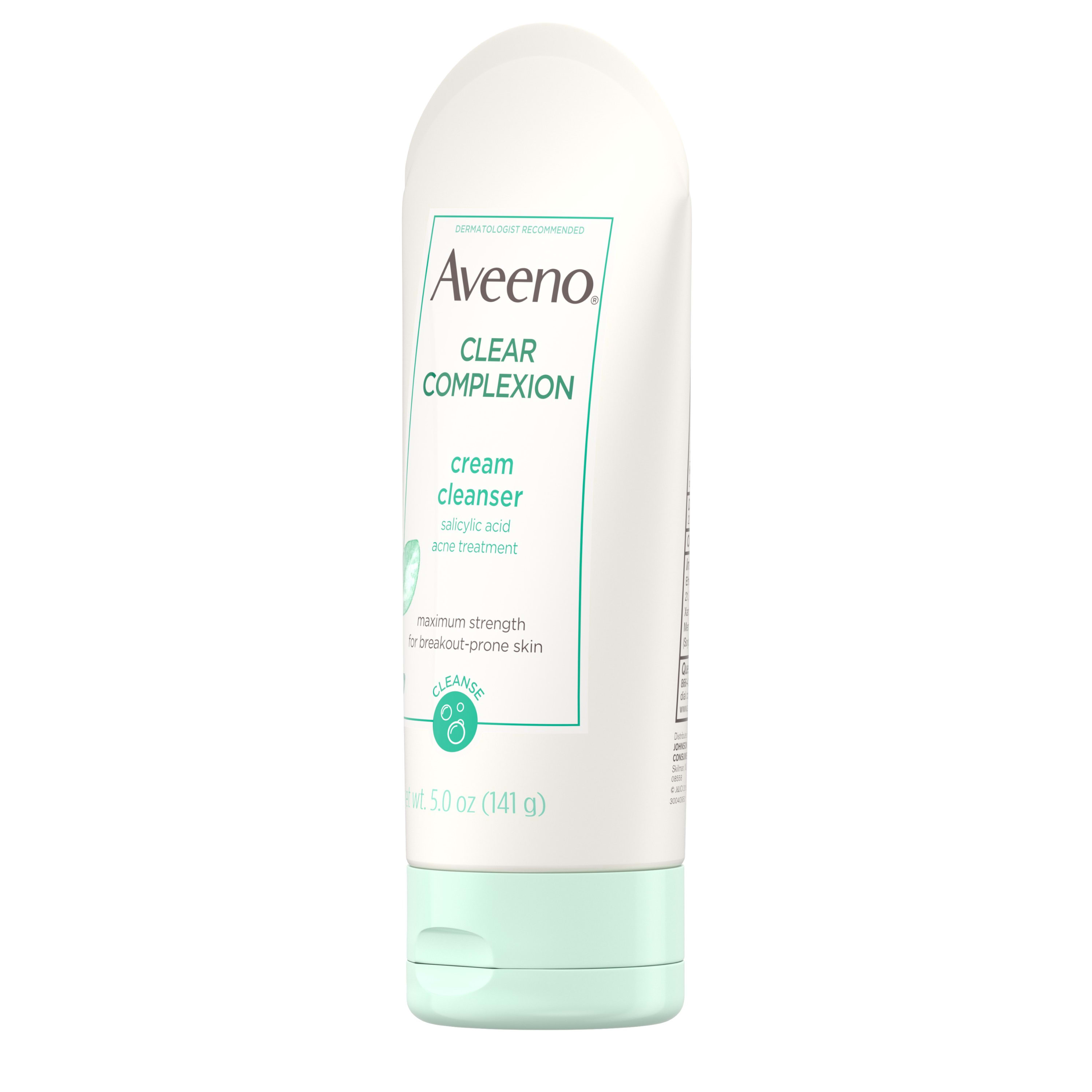 Aveeno Clear Complexion Cream Facial Cleanser with Salicylic Acid Acne ...