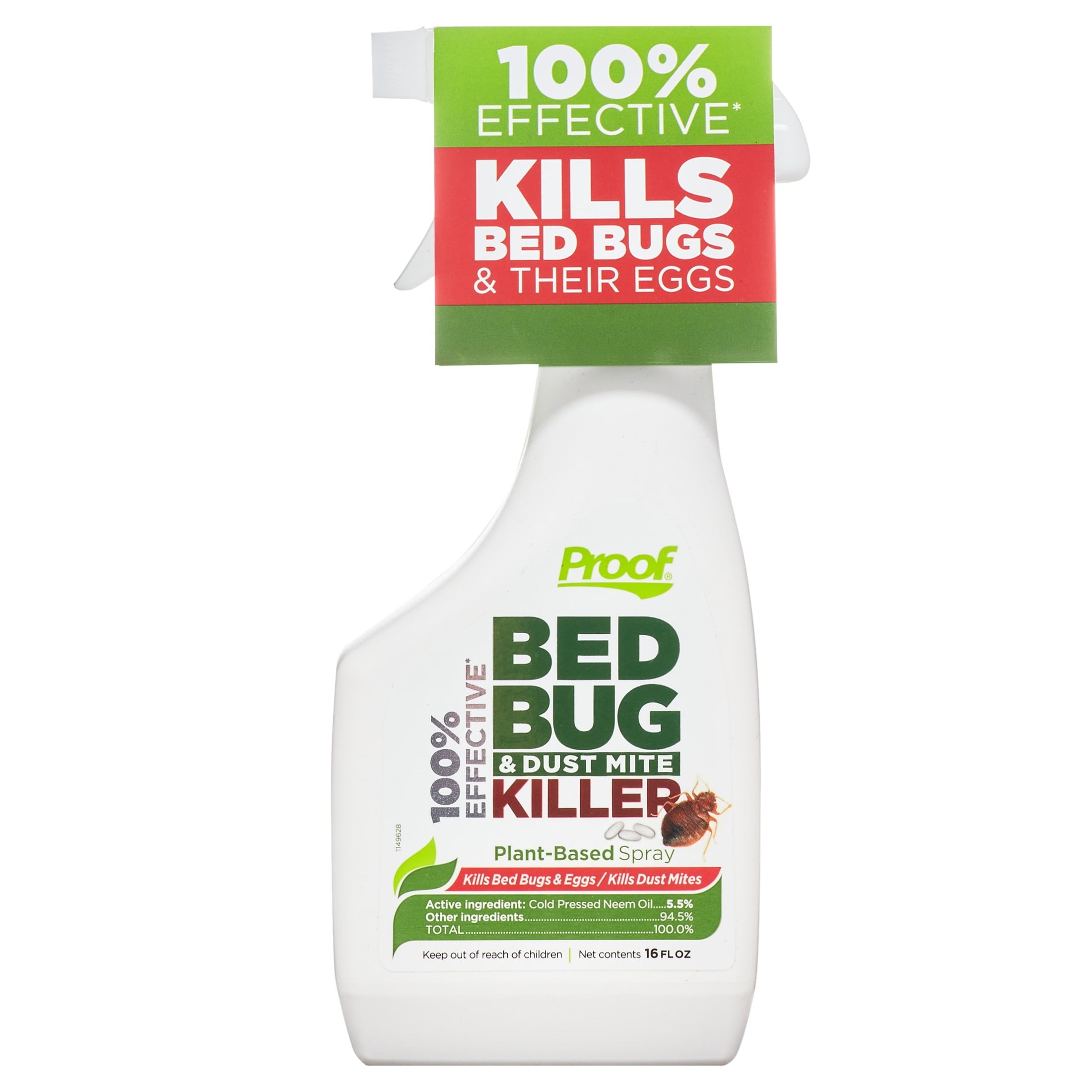 Proof 100% Effective, Bed Bug & Dust Mite Killer Spray, 16 Ounce Best ...