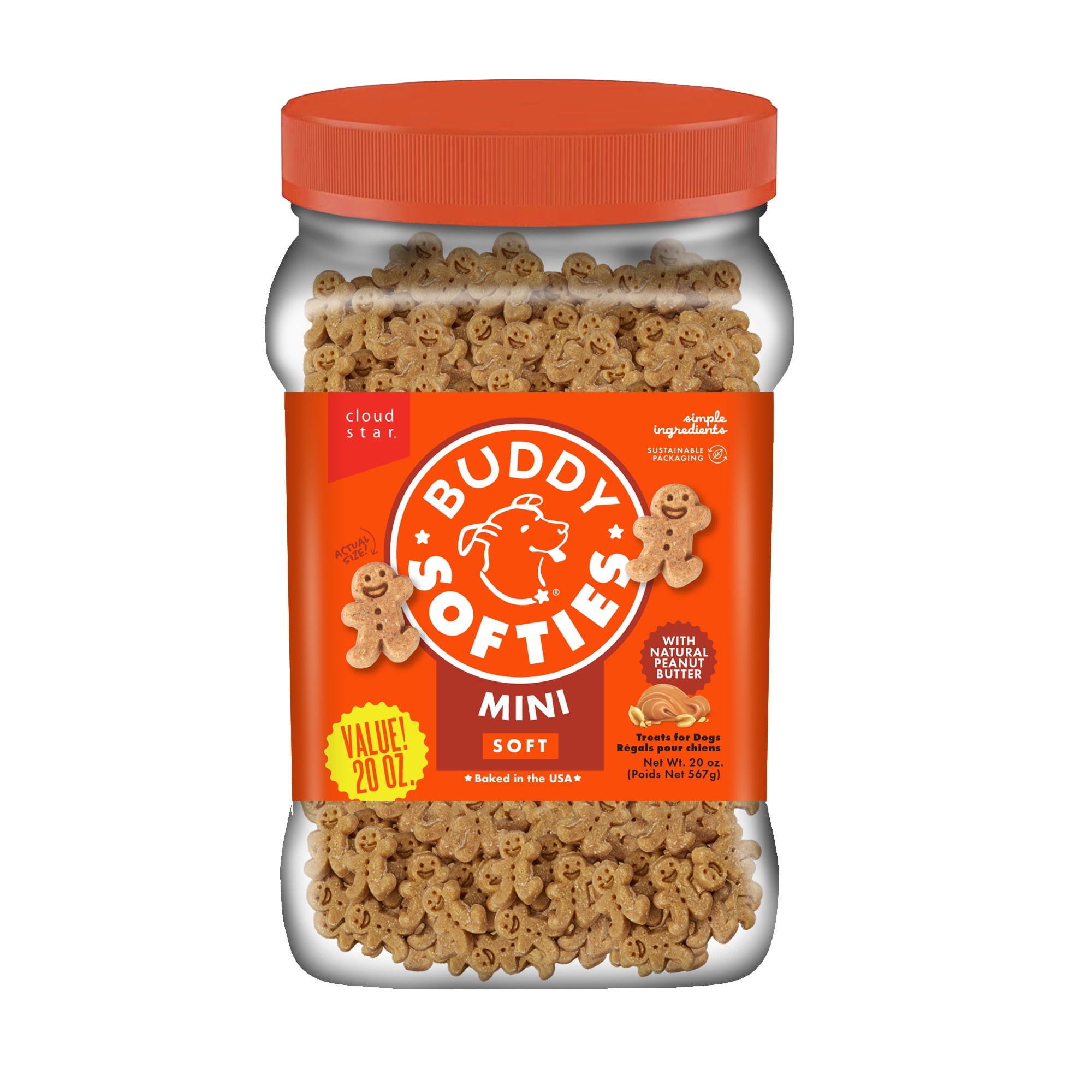 Buddy Biscuits Softies Soft & Chewy Dog Treats, Peanut Butter, 6 oz ...