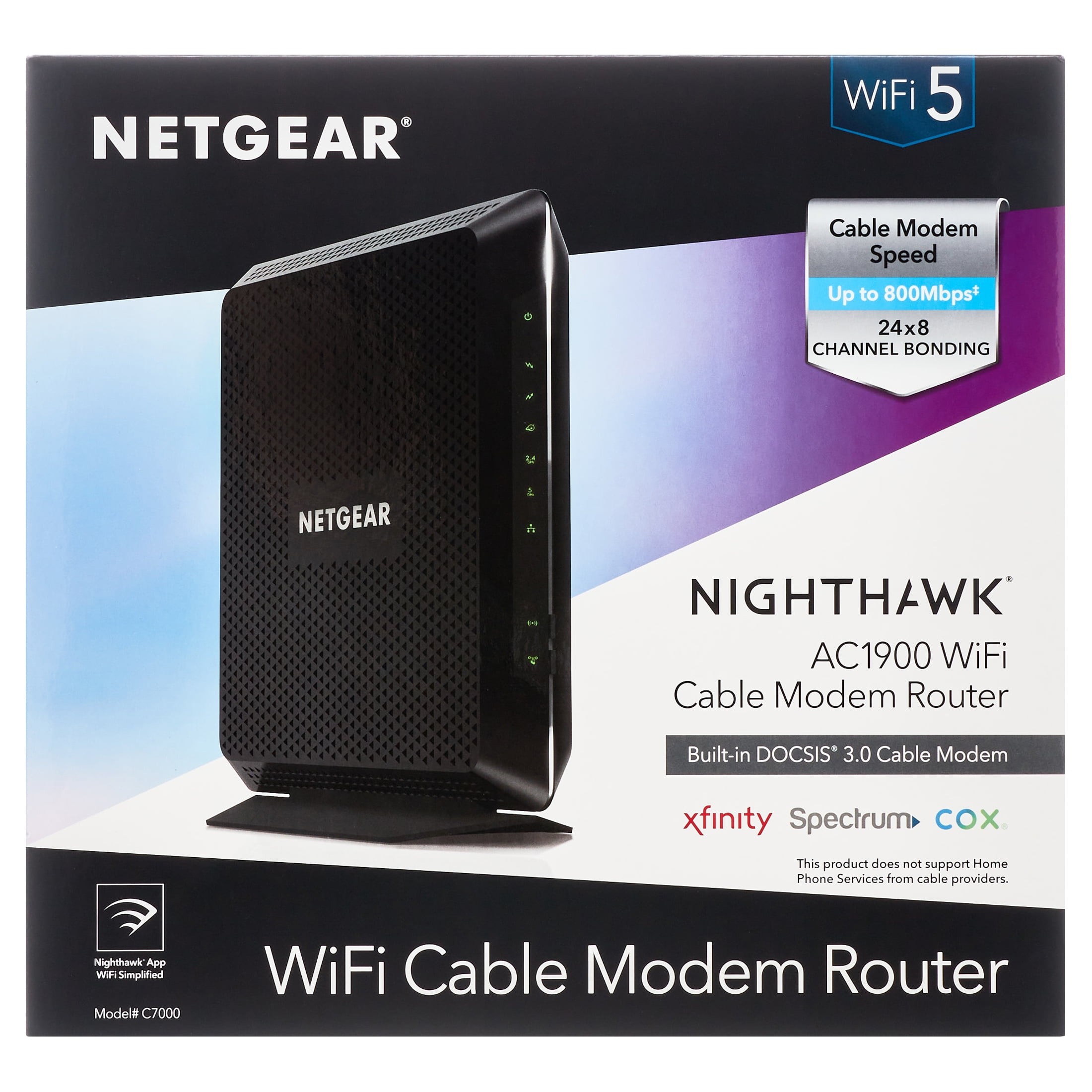 NETGEAR - Nighthawk AC1900 DOCSIS 3.0 Cable Modem + WiFi Router ...