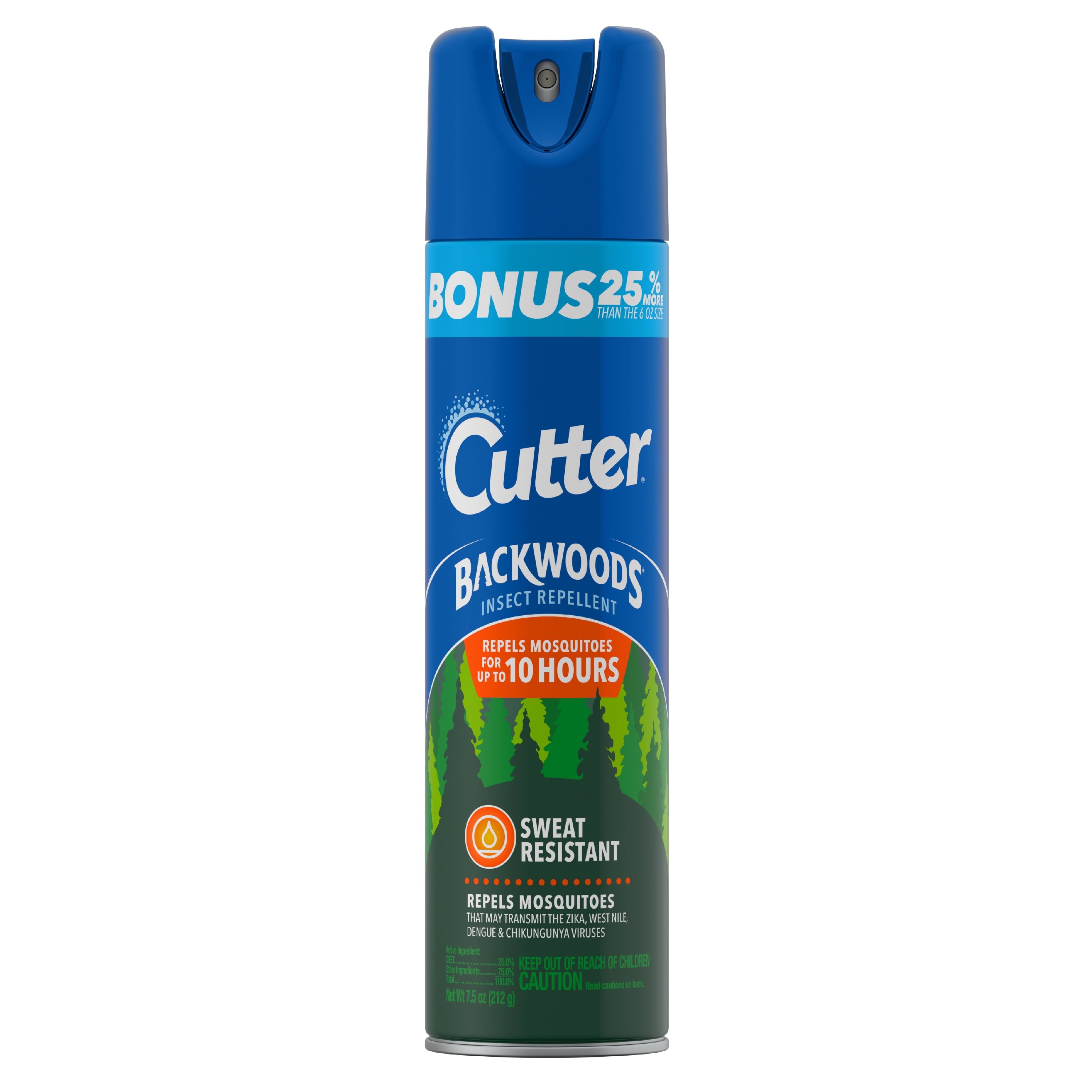 Cutter Backwoods 25% DEET Insect Repellent Aerosol, Repels up to 10 ...
