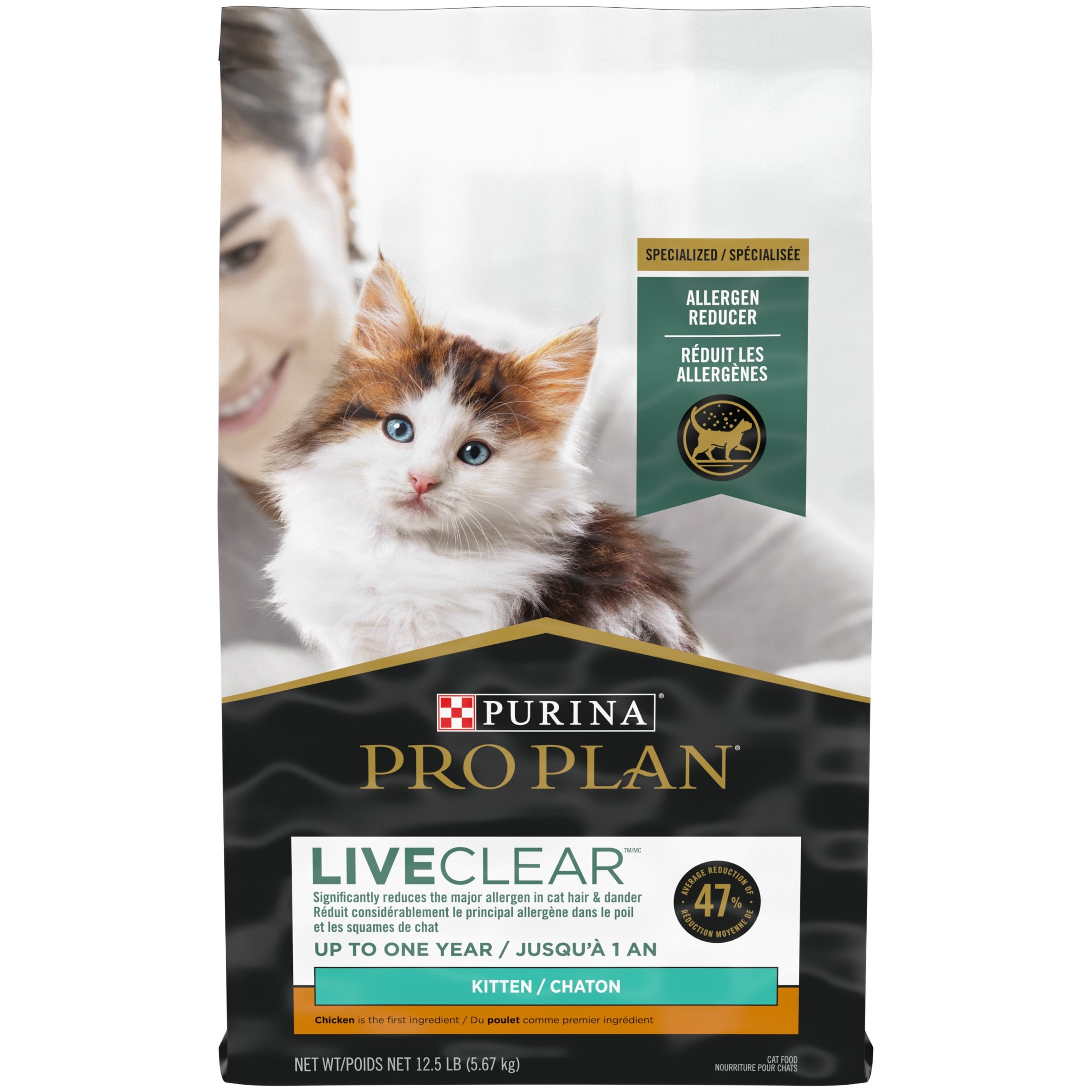 Purina Pro Plan Kitten Food Allergen Reducing, High Protein, LiveClear ...