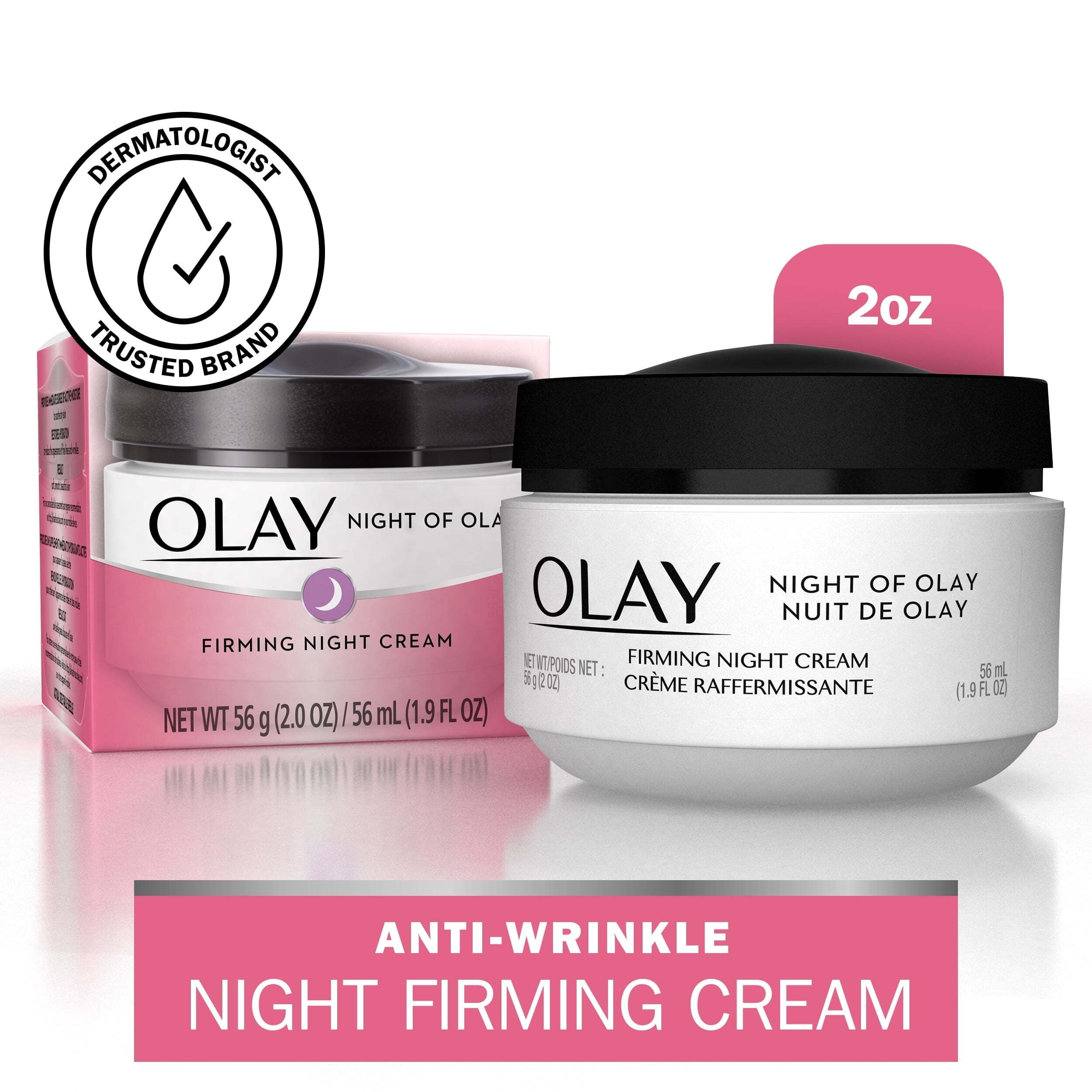 Olay Night of Olay Firming Night Cream Face Moisturizer, Reduces Fine ...