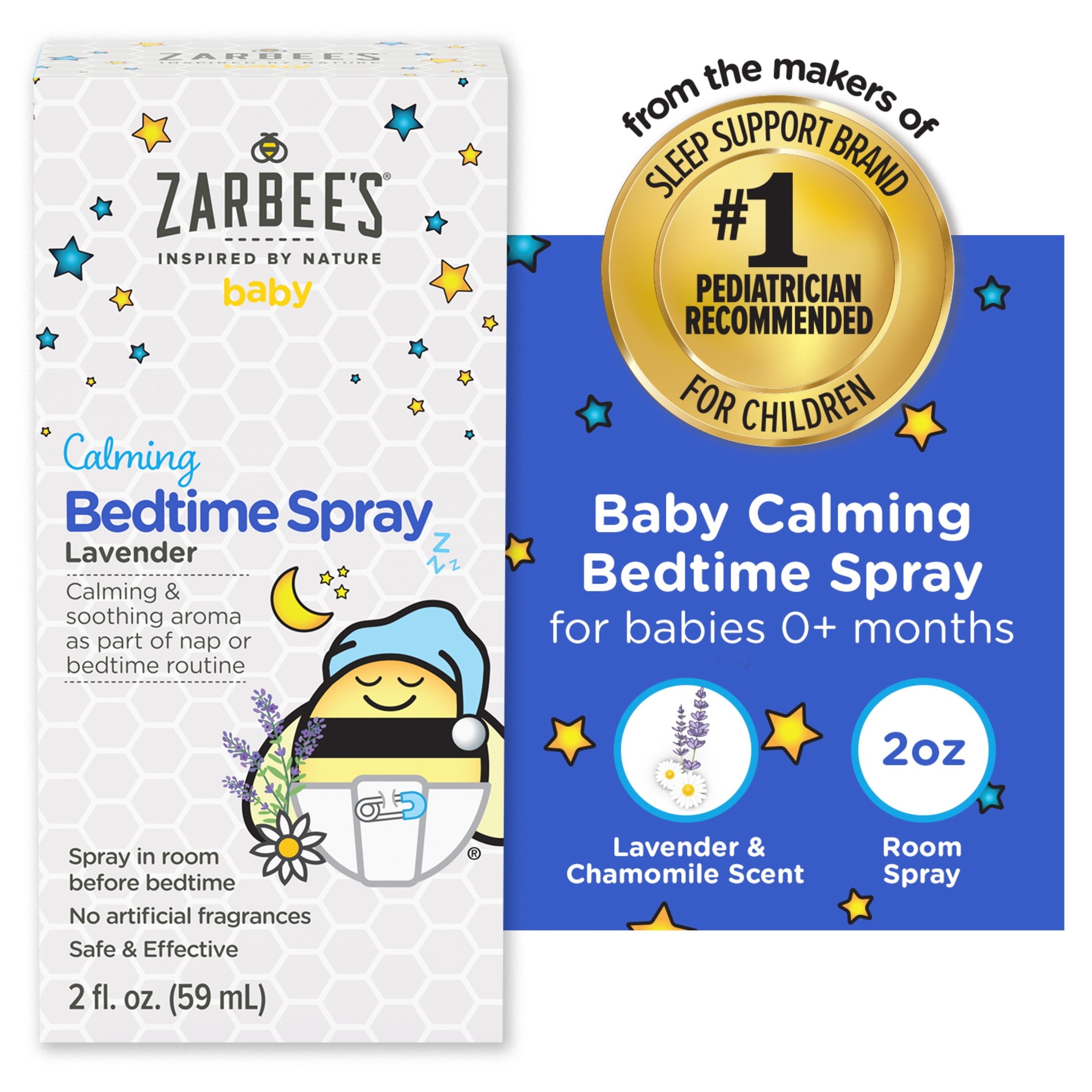 Zarbee's Baby Sleep Spray, Calming Bedtime Spray with Natural Lavender ...