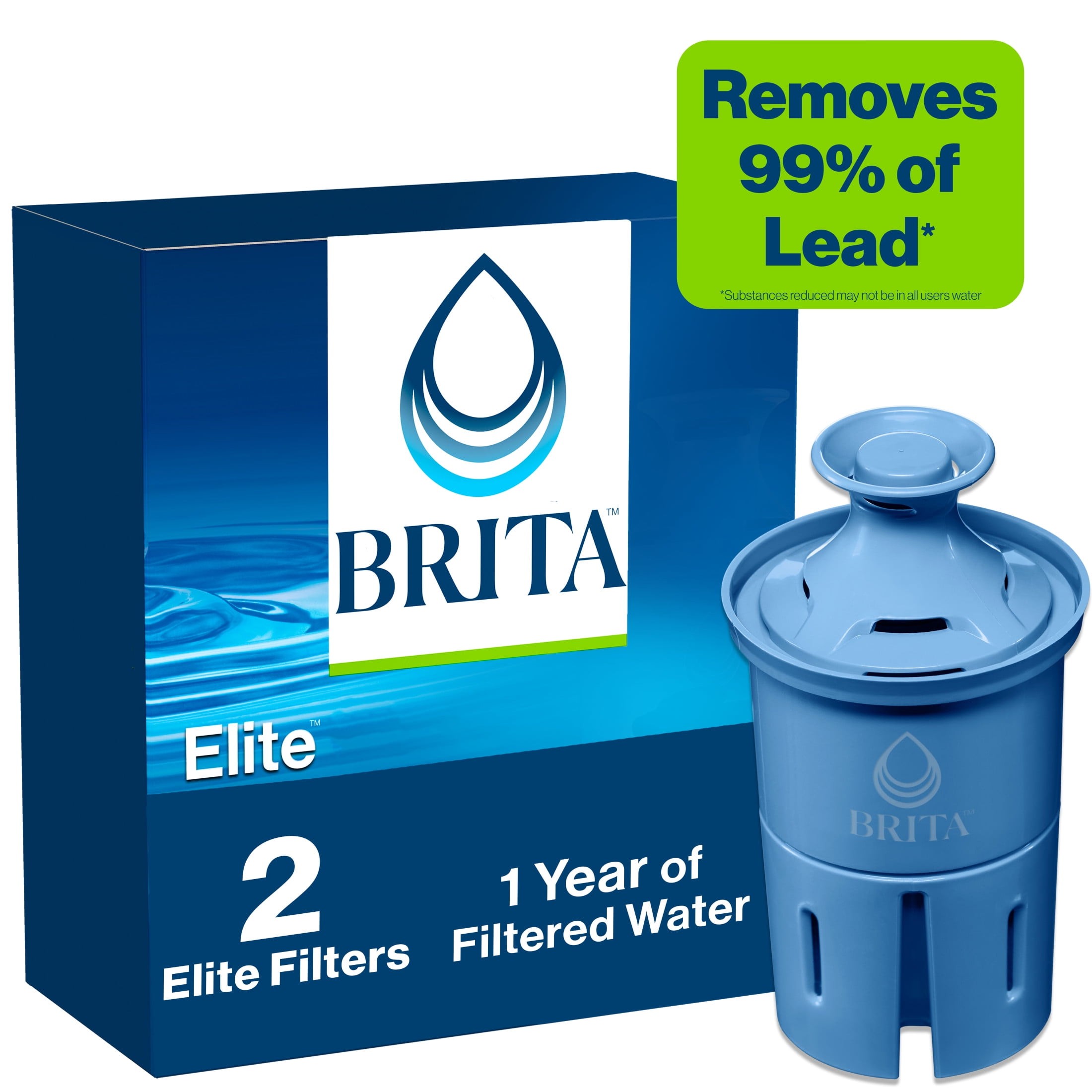 Brita Elite Replacement Water Filter for Pitchers and Dispensers, 2 ...