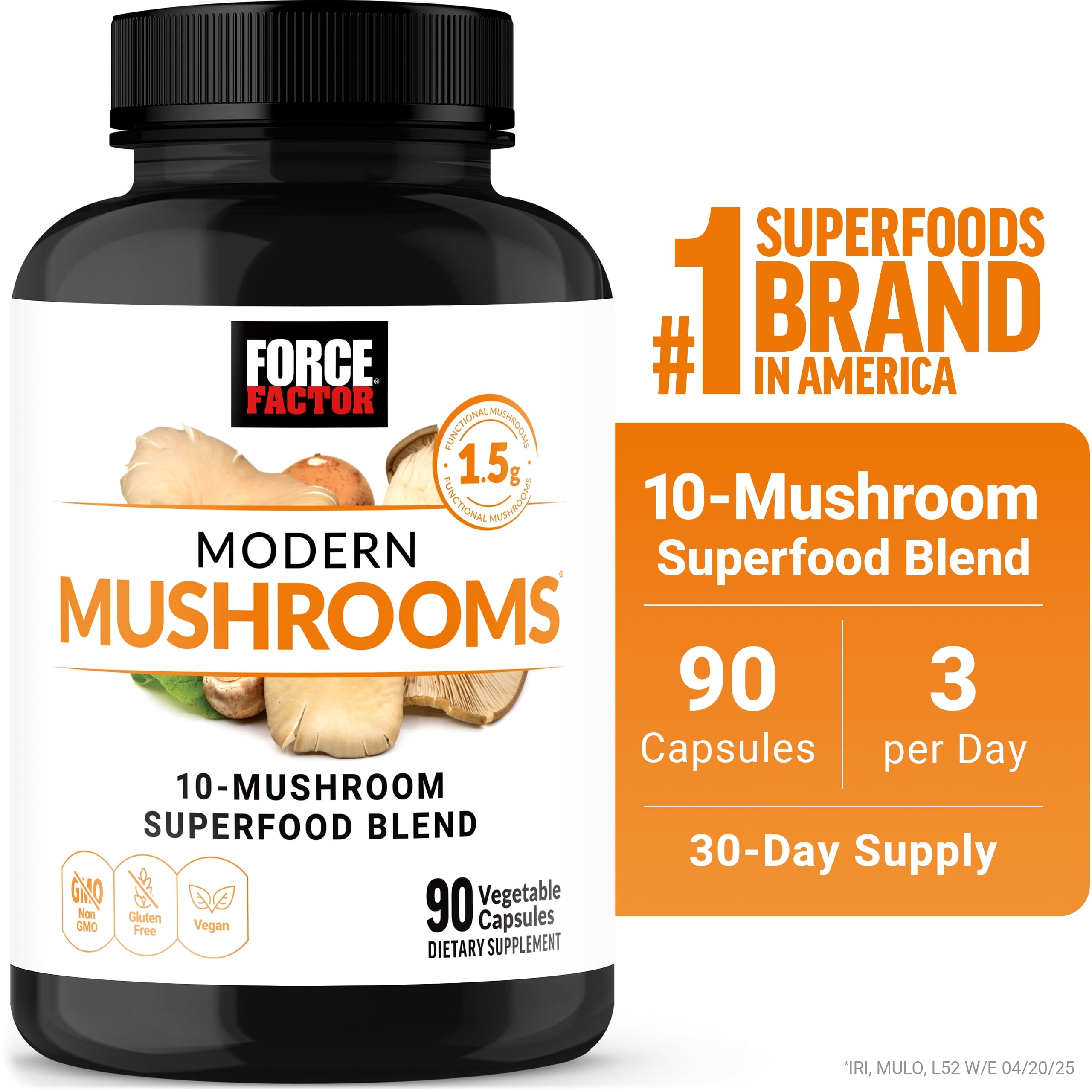 Force Factor Modern Mushrooms, Mushroom Supplement with Lion’s Mane ...