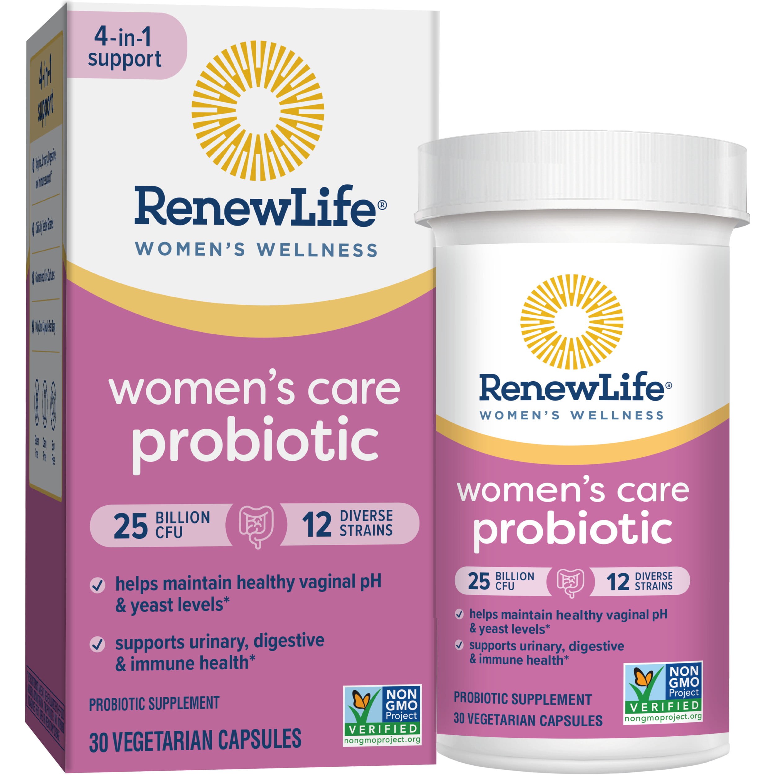 Renew Life Womens Wellness, Womens Care Probiotic, 25 Billion CFU Per ...