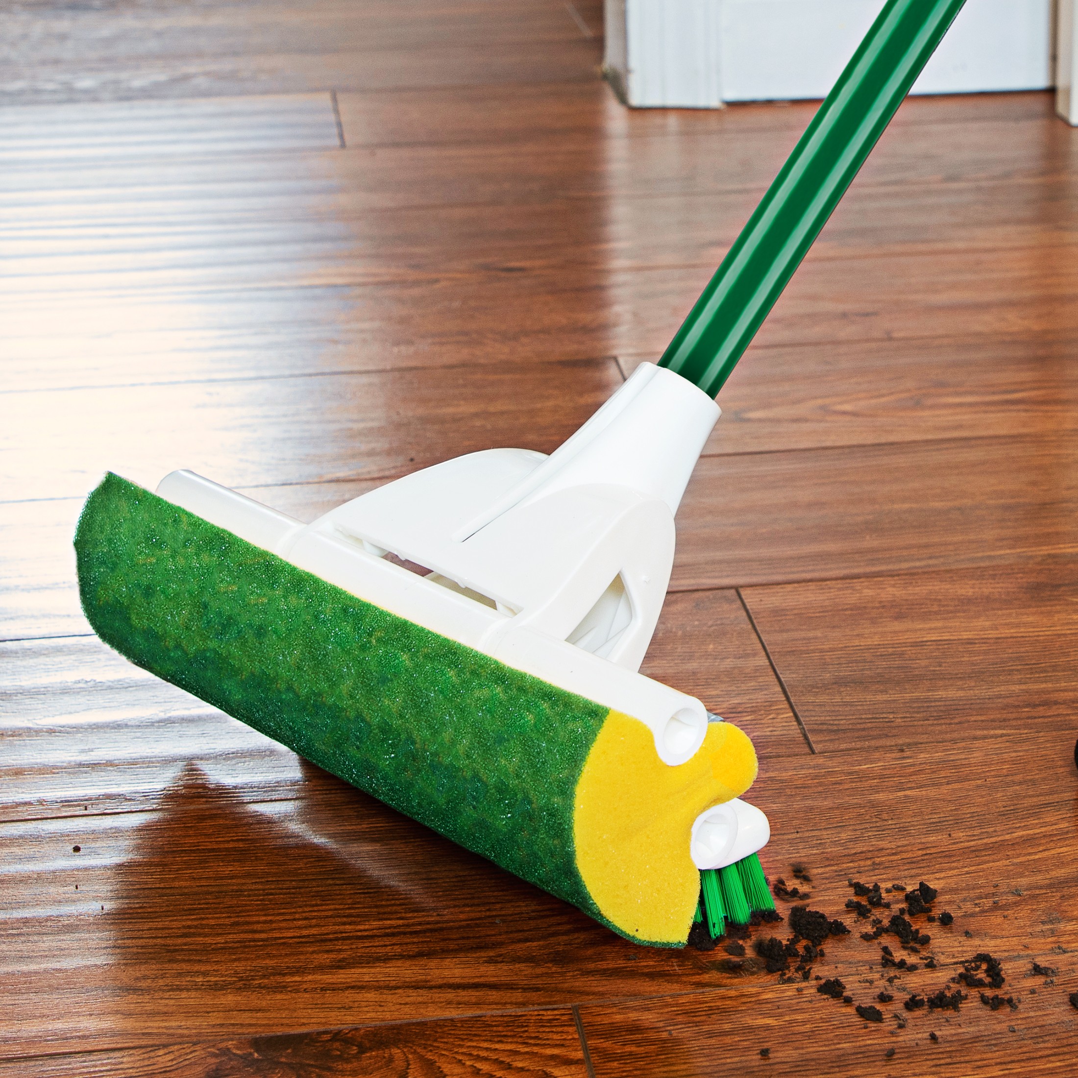 Libman Nitty Gritty Roller Mop Refill Green/White Synthetic Sponge Snap ...