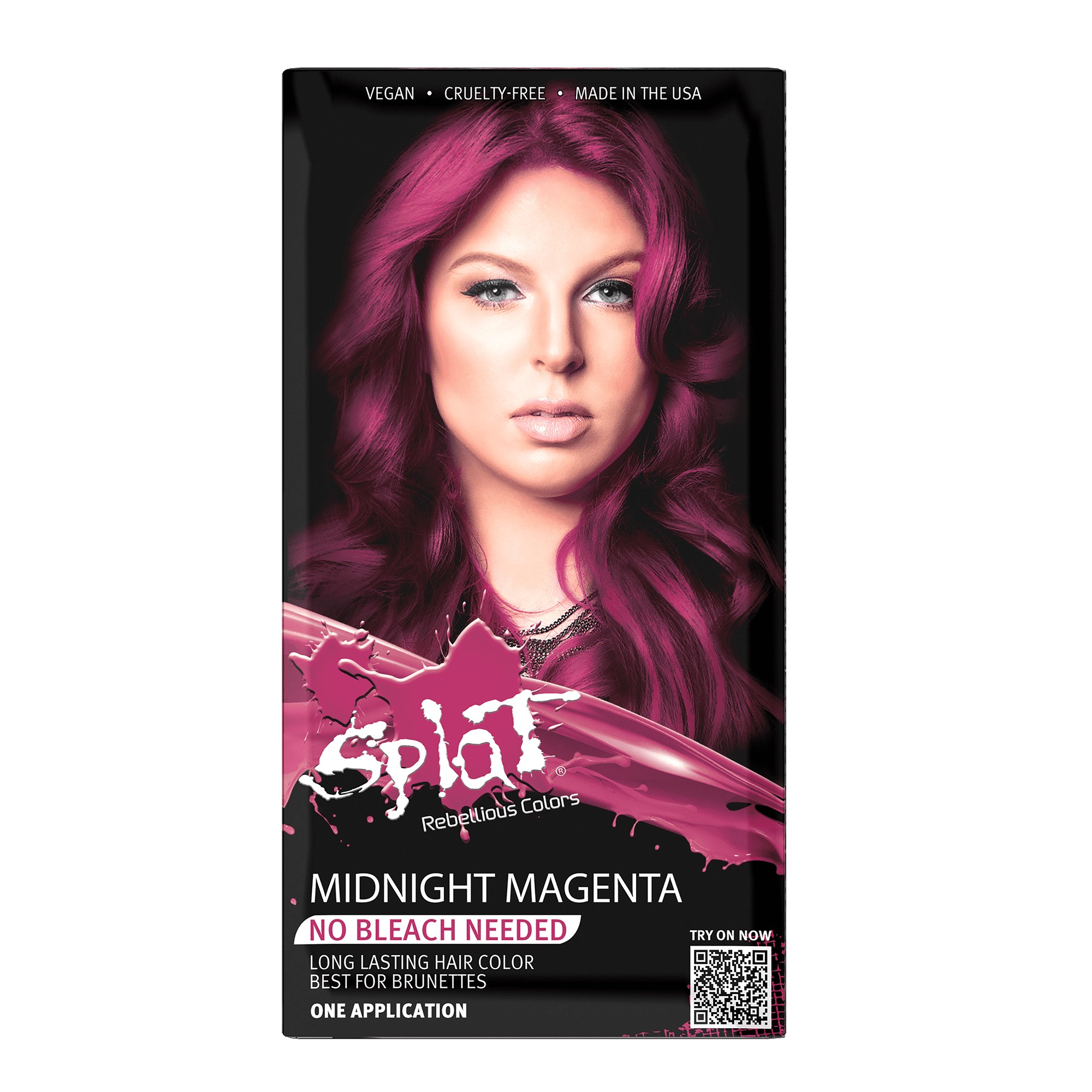 Splat Midnight Magenta Dye Unisex Semi Permanent Pink Hair Color: le ...