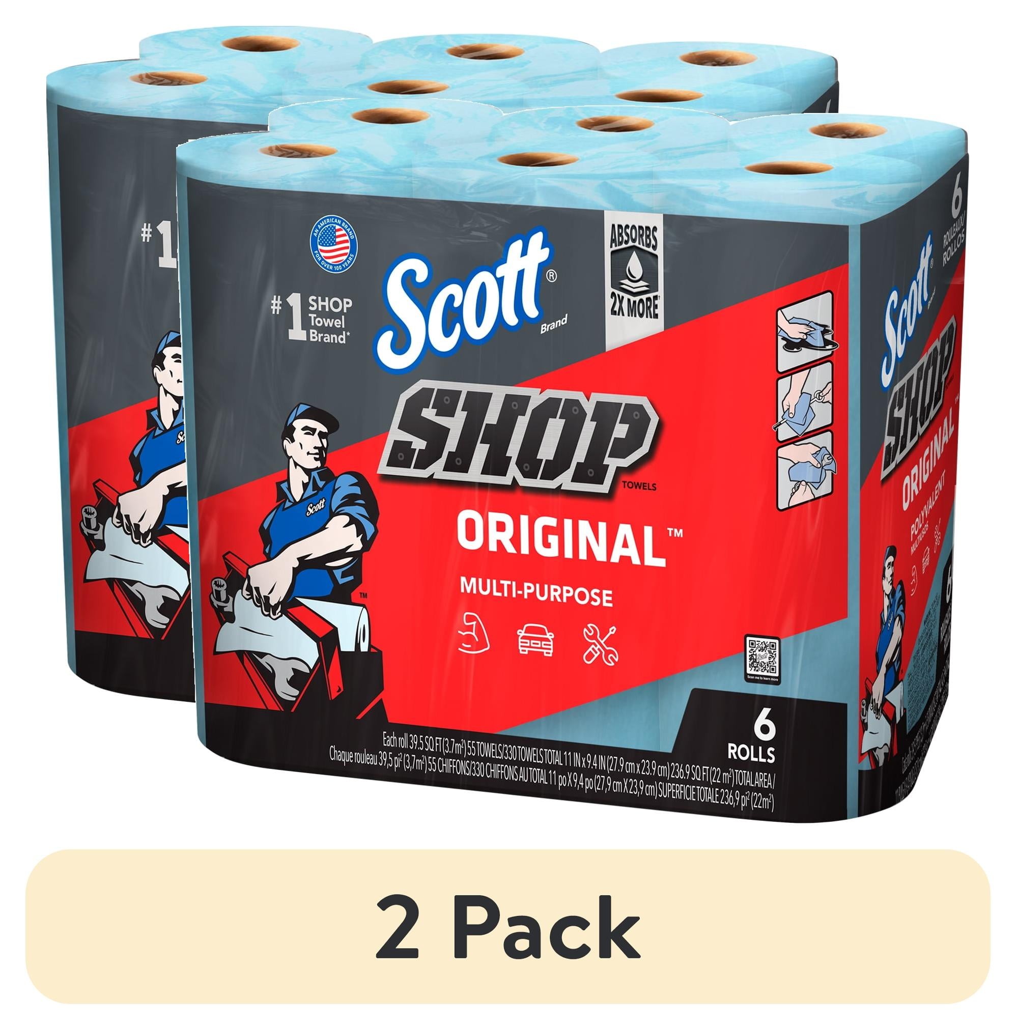 Mejores ofertas e historial de precios de (2 pack) Scott Shop Towels, 6 ...