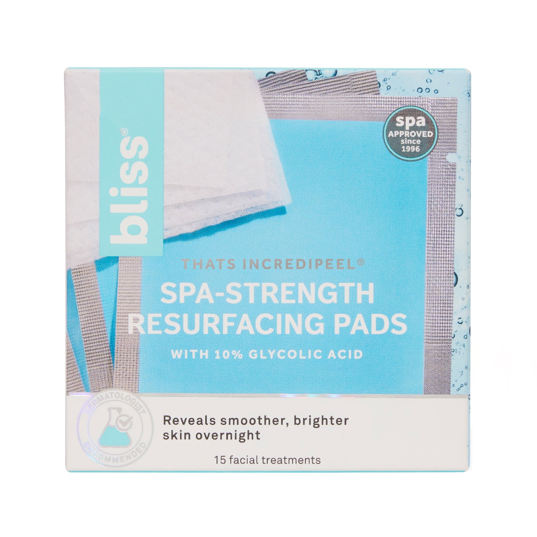 Bliss That’s Incredi-Peel® Glycolic Acid Resurfacing Face Peel Pads ...