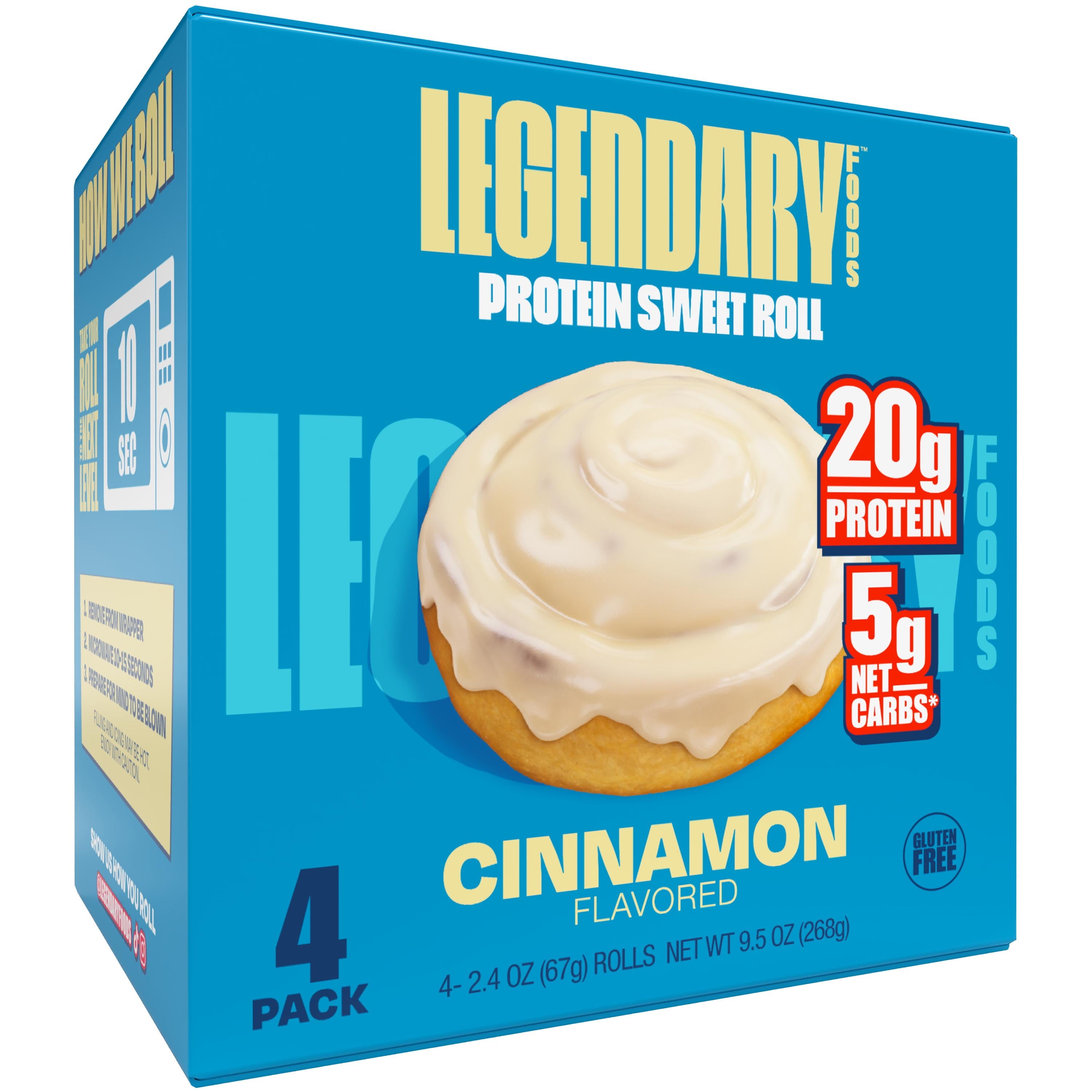 Legendary Foods Protein Sweet Roll - Cinnamon 4 Pk Deals and Price ...