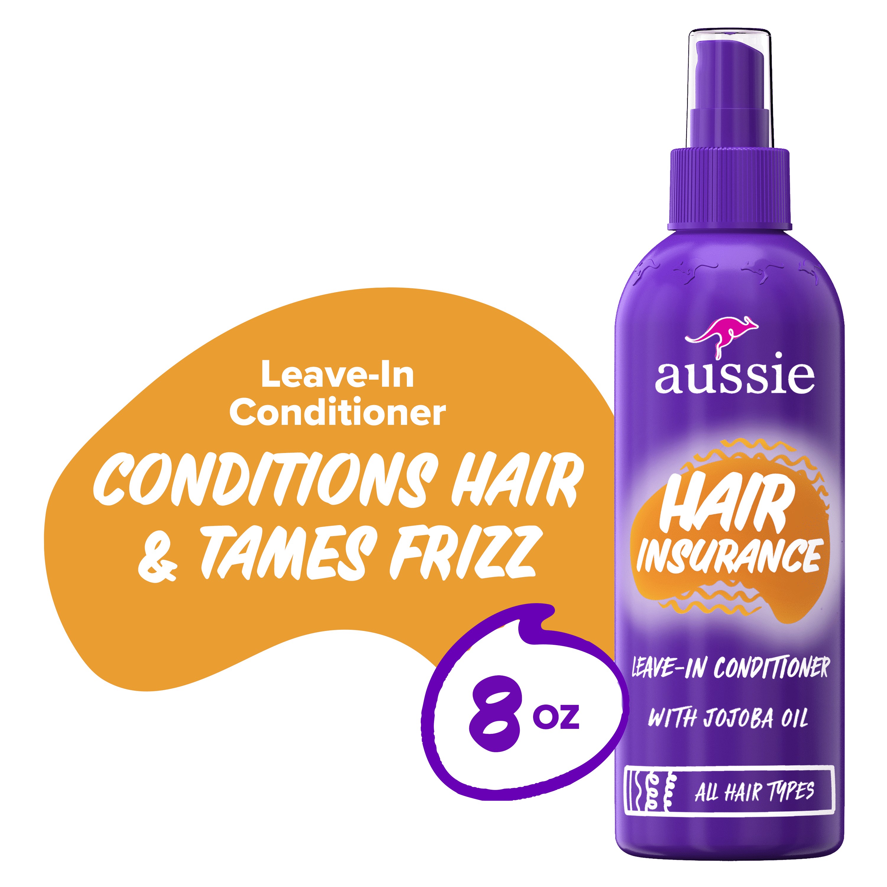 Aussie Hair Insurance, Leave-in Conditioner for All Hair Types, 8 oz ...