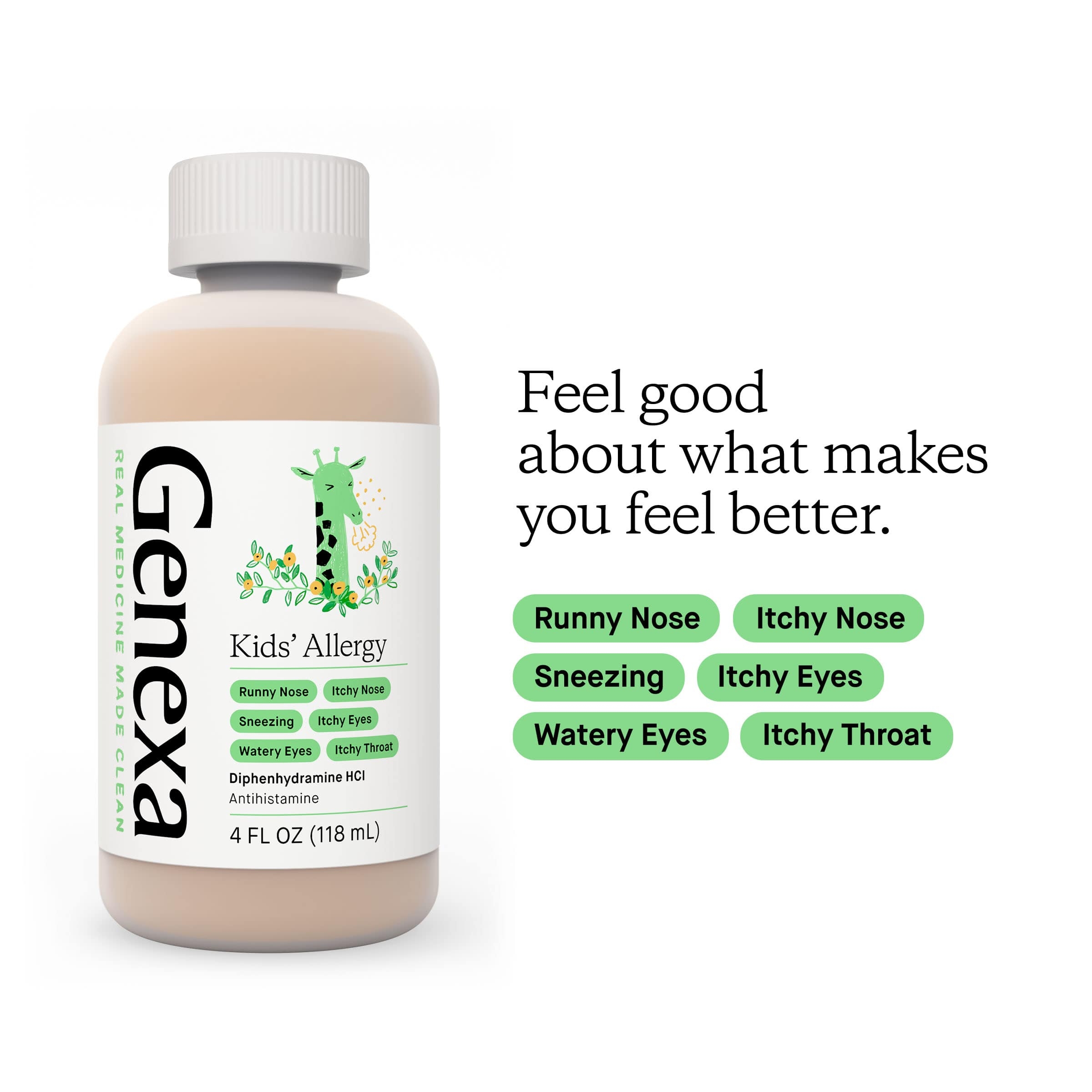 Genexa Kids' Liquid Allergy Relief Medication, Oral Suspension, 4 oz ...